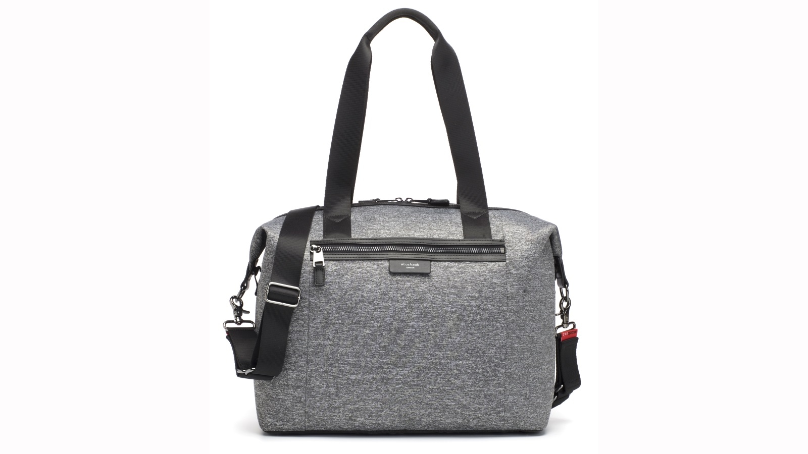 Storksak Stevie Luxe Nappy Bag - Grey Marl Scuba | Harvey Norman