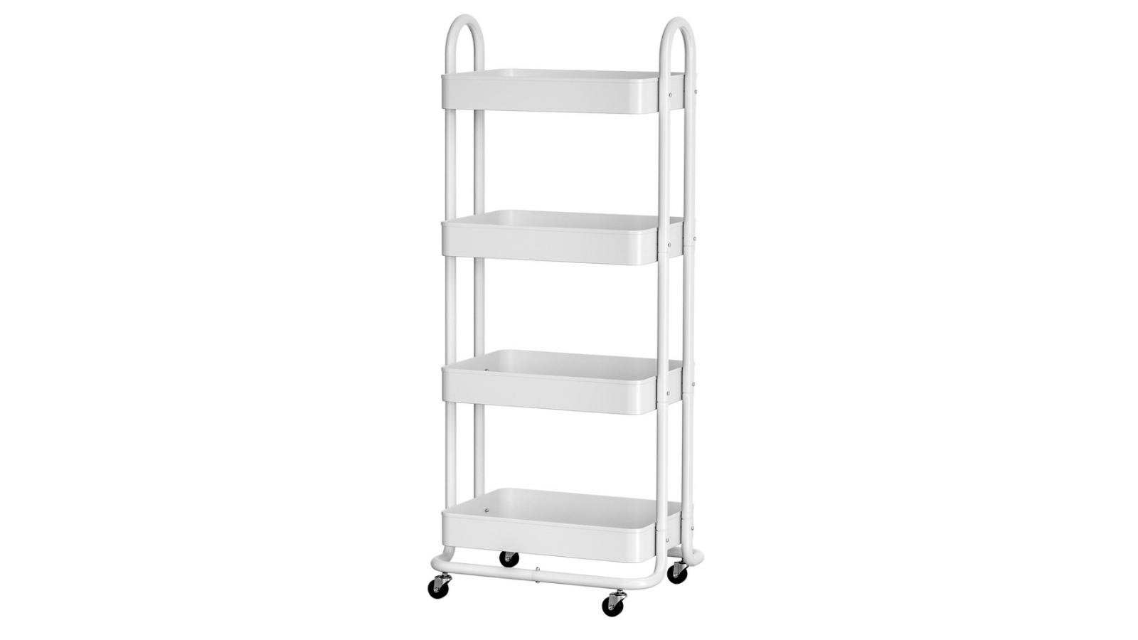 Artiss 4-Tier Kitchen Storage Trolley - White | Harvey Norman