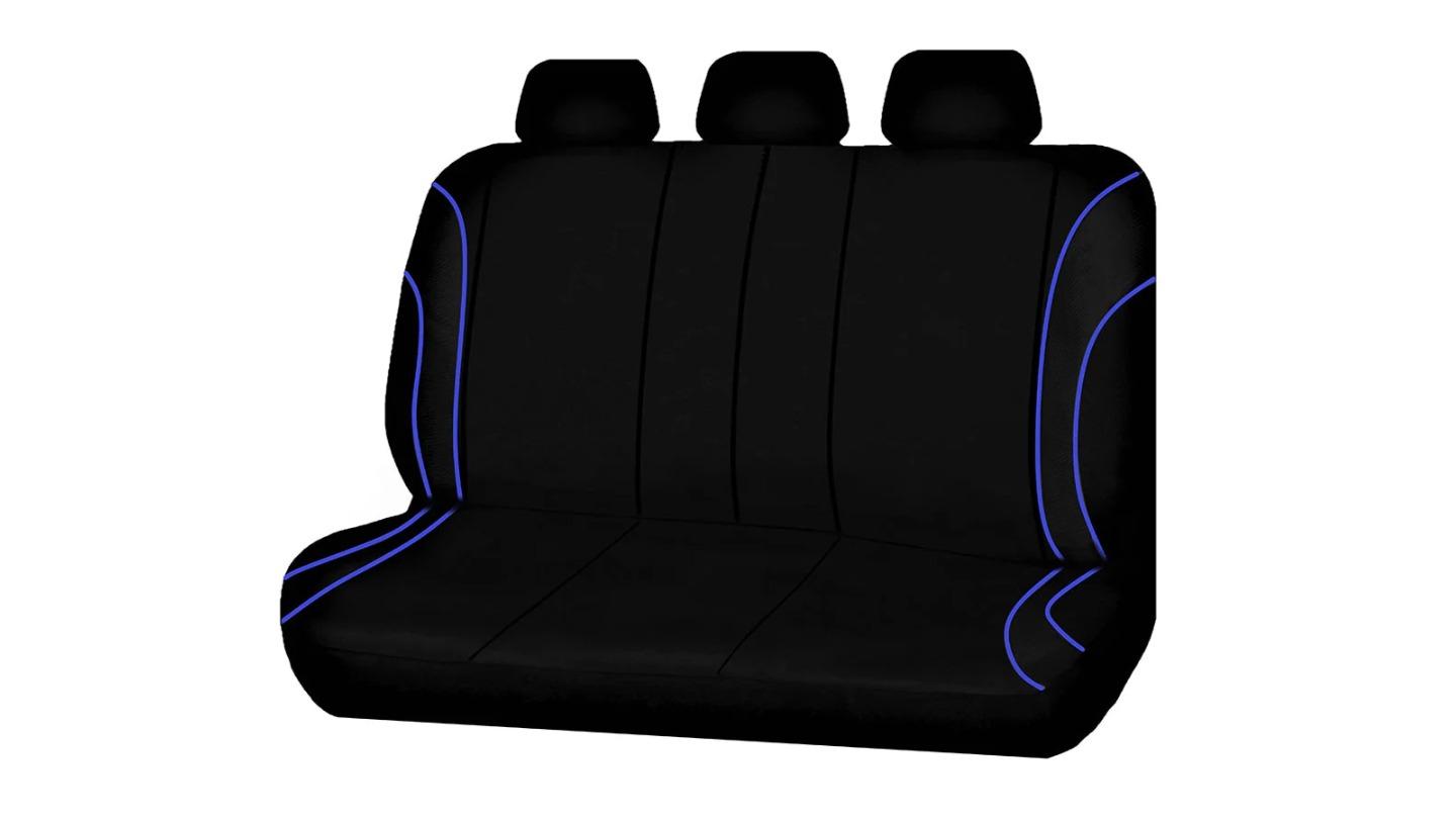 My Car Size 06/08S Piping Universal Strident Rear Seat Cover - Blue ...