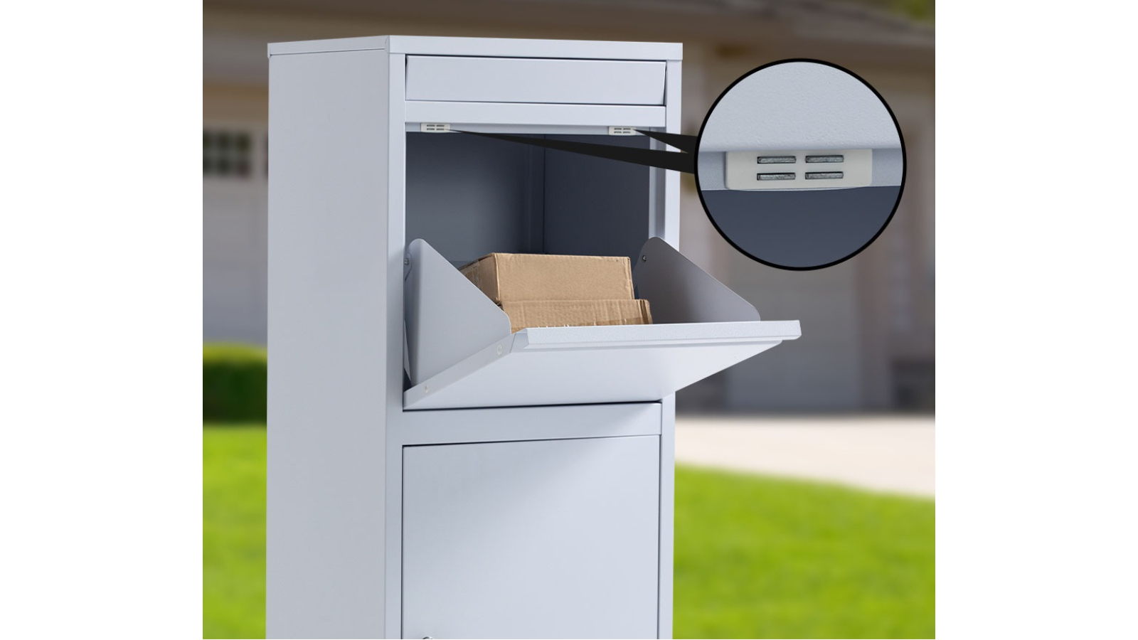 Fortia Freestanding Parcel Post Box Letterbox with Letter Slot ...