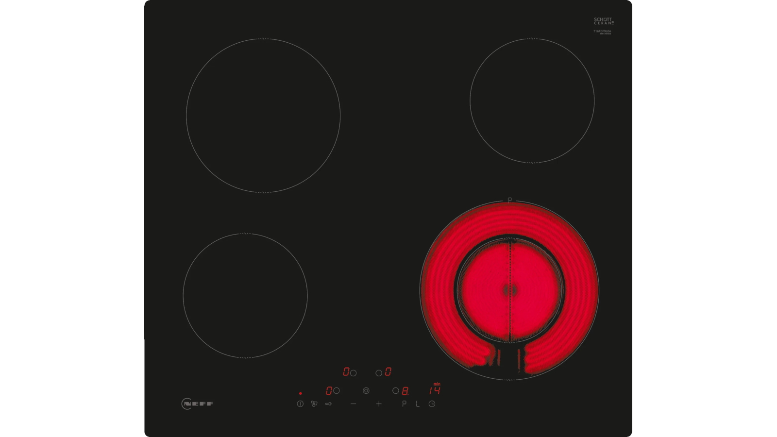 Neff 600mm 4 Zone Electric Cooktop with Power Boost | Harvey Norman