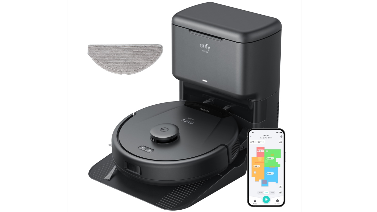 Eufy Clean L60 Hybrid Robotic Vacuum and Mop with Self-Empty Station ...
