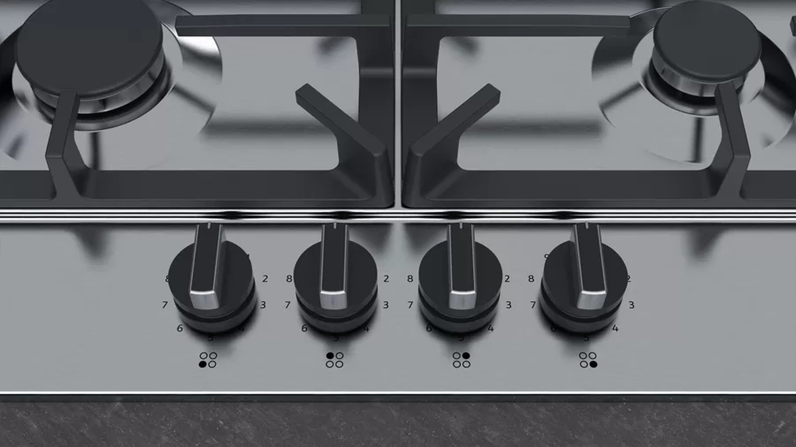 NEFF 60cm Integrated Gas Cooktop - Stainless Steel | Harvey Norman