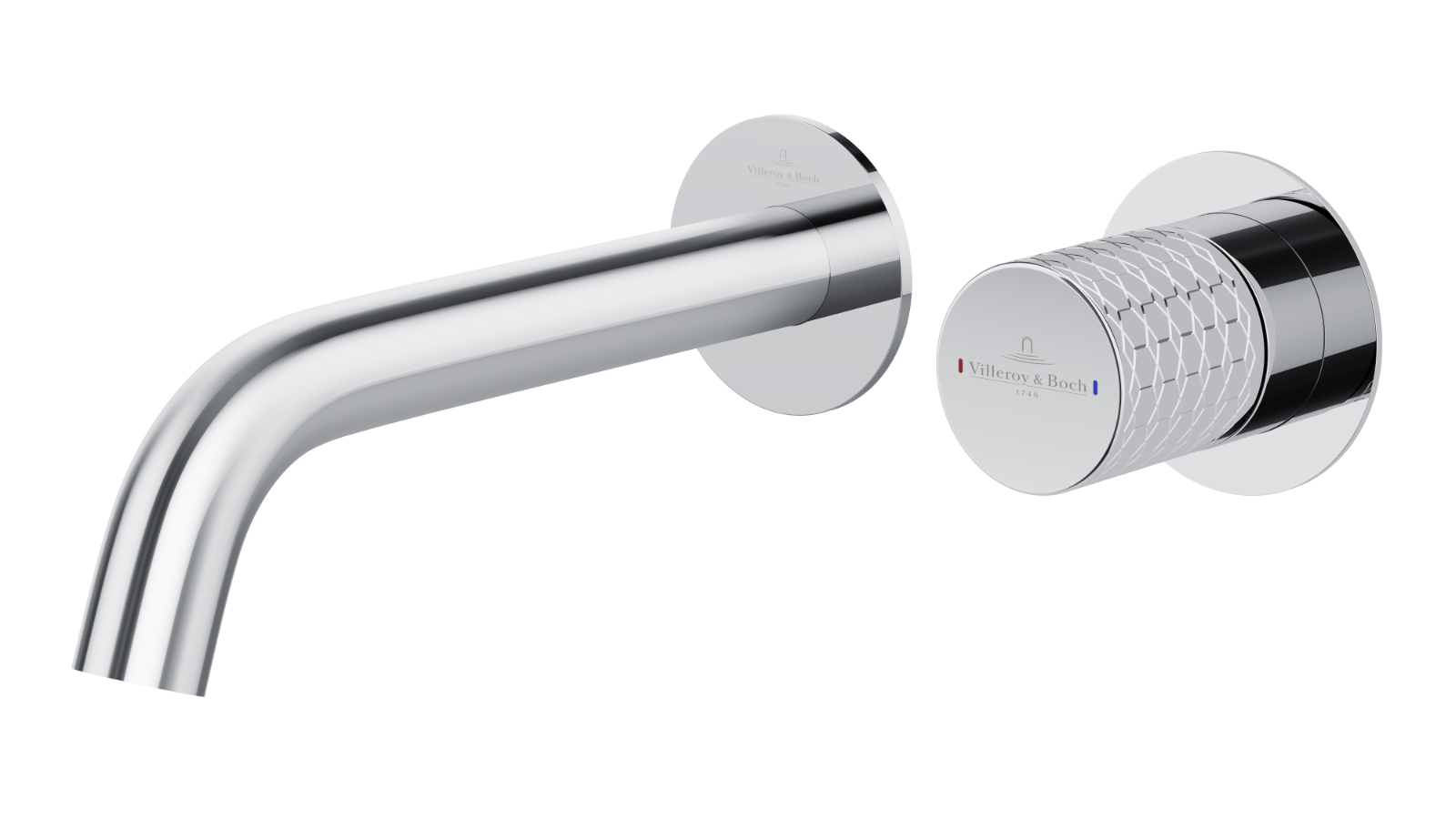 Villeroy & Boch Luxx Wall Mounted Basin Mixer Trim and Body - Chrome ...