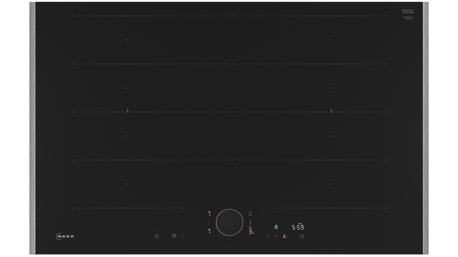 Neff 800mm Flex Induction Cooktop with Twist Pad Flex Control ...