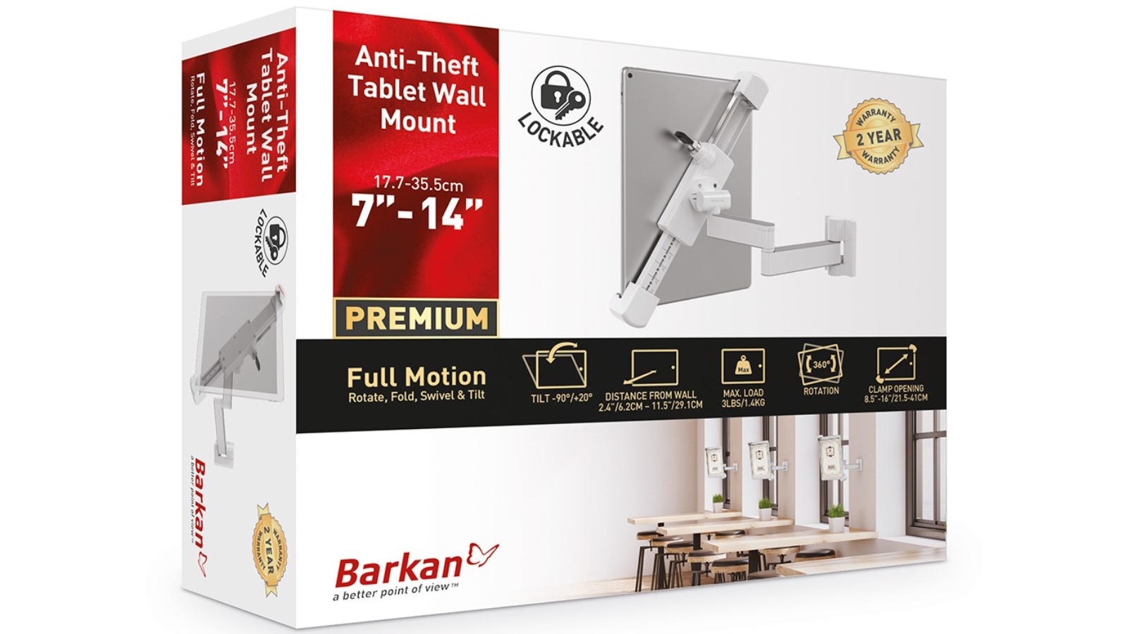 Barkan 7- 14inch Tablet Wall Mount | Harvey Norman