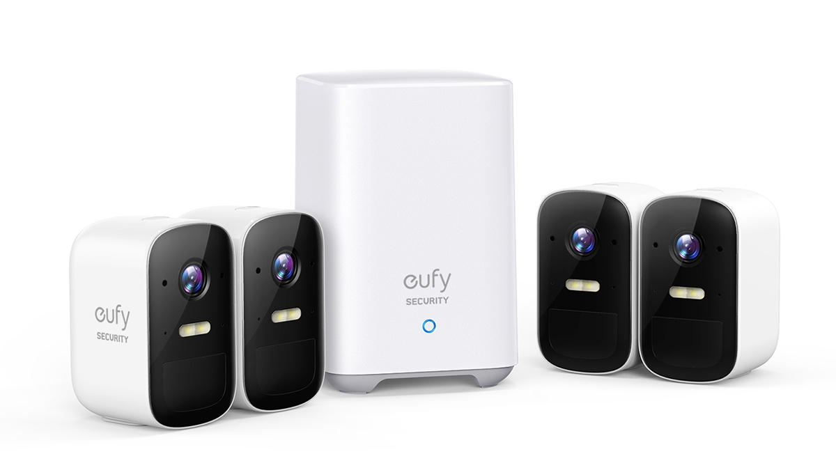 eufy Security eufyCam 2C Pro 2K 4-Pack Camera Kit with HomeBase 2 | Harvey Norman