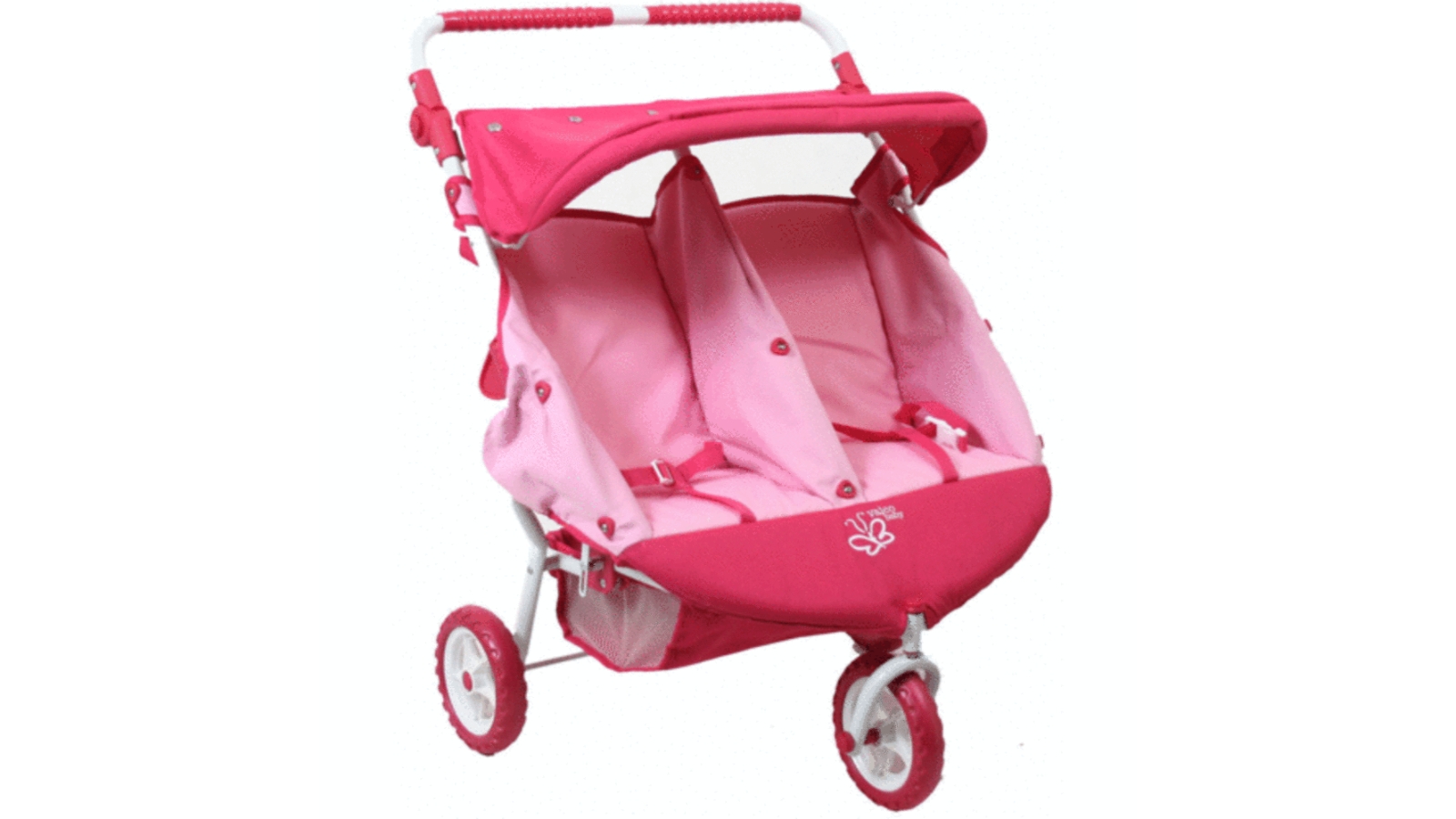 Valco Baby Just Like Mum Mini Marathon Twin Doll Pram - Pink | Harvey ...