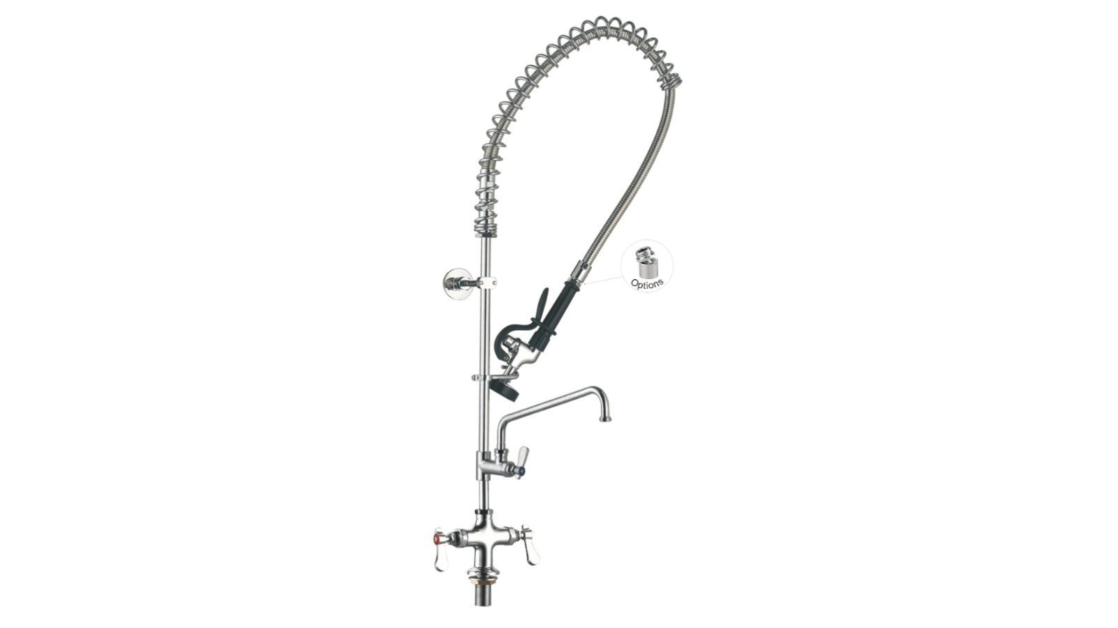 Sunmixer T98001-2 Pre Rinse Unit with Add-On faucet and Swing Nozzle ...