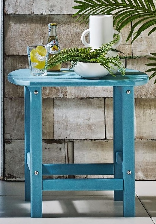 Norman Outdoor Side Table - Aqua | Harvey Norman