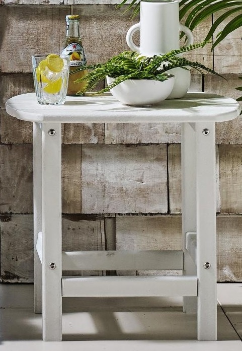 Norman Outdoor Side Table - White | Harvey Norman