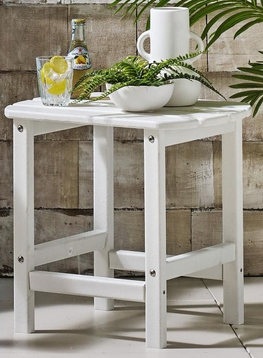 Norman Outdoor Side Table - White | Harvey Norman