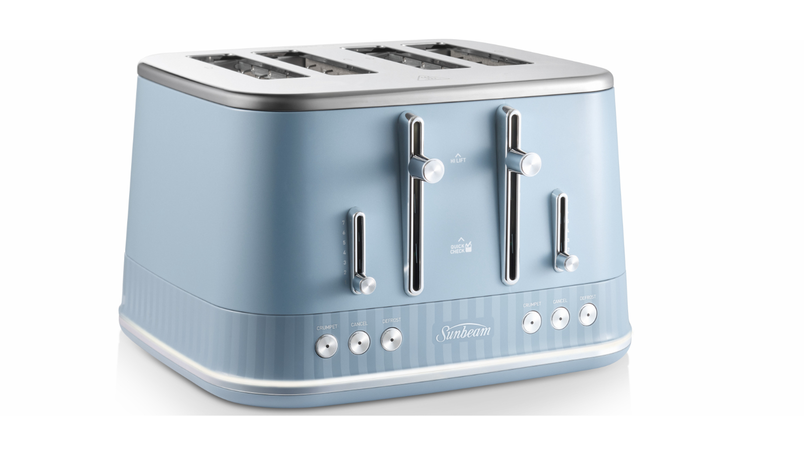 Sunbeam 4 Slice French Riviera Toaster - Blue | Harvey Norman