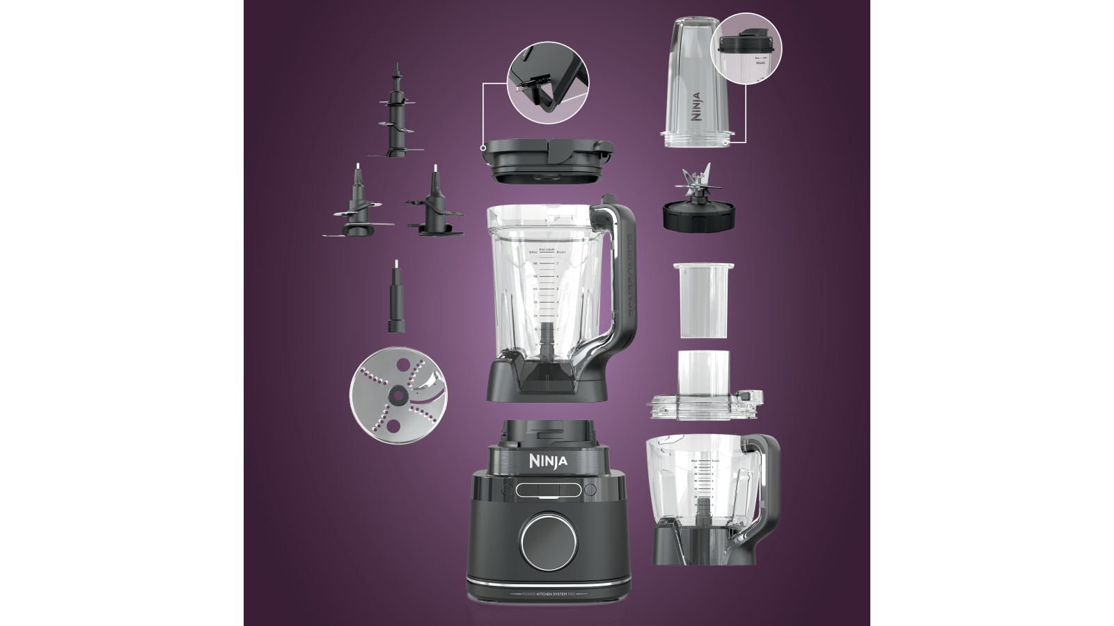 Ninja Detect Kitchen System Power Blender plus Processor Pro with ...