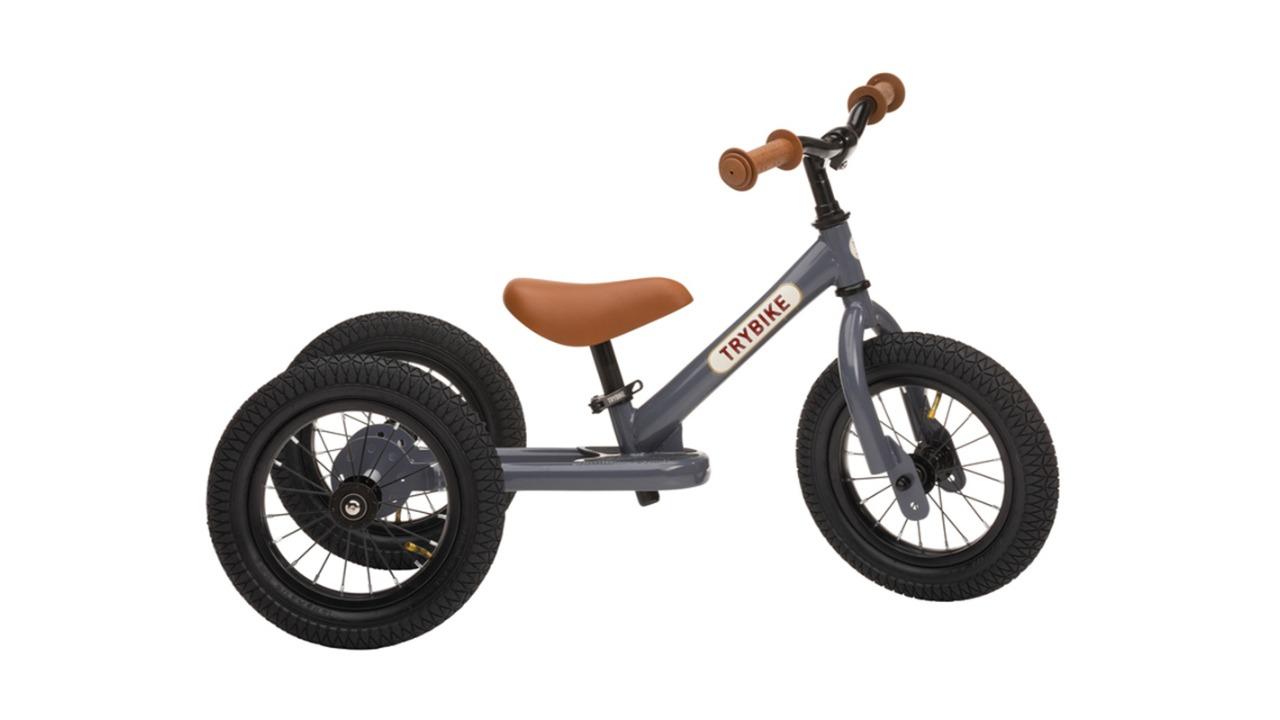 Trybike 18month+ Vintage 3-Wheel Kids Ride-On Balance Bike - Grey ...
