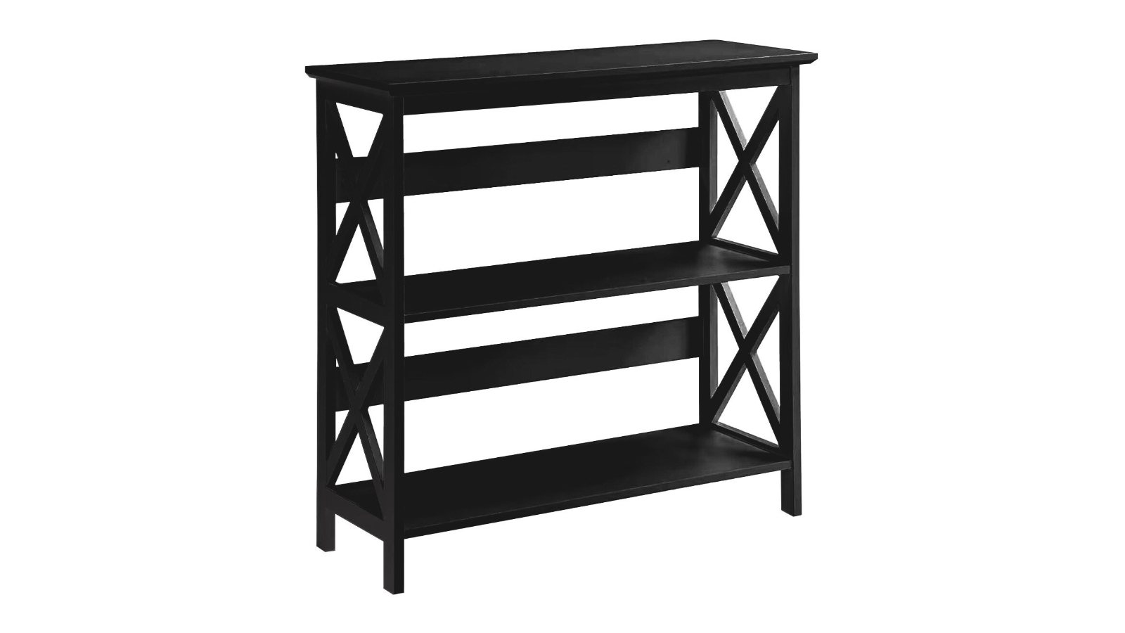 Sarantino 3-Tier Lucas Bookshelf - Black | Harvey Norman