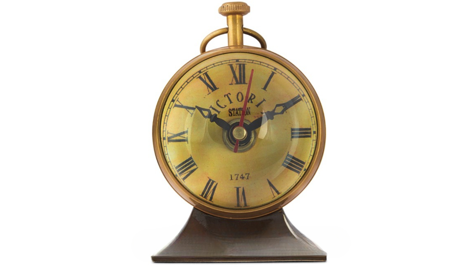 Vintage World Australia 1930 Penny Curved Glass Table Clock | Harvey Norman