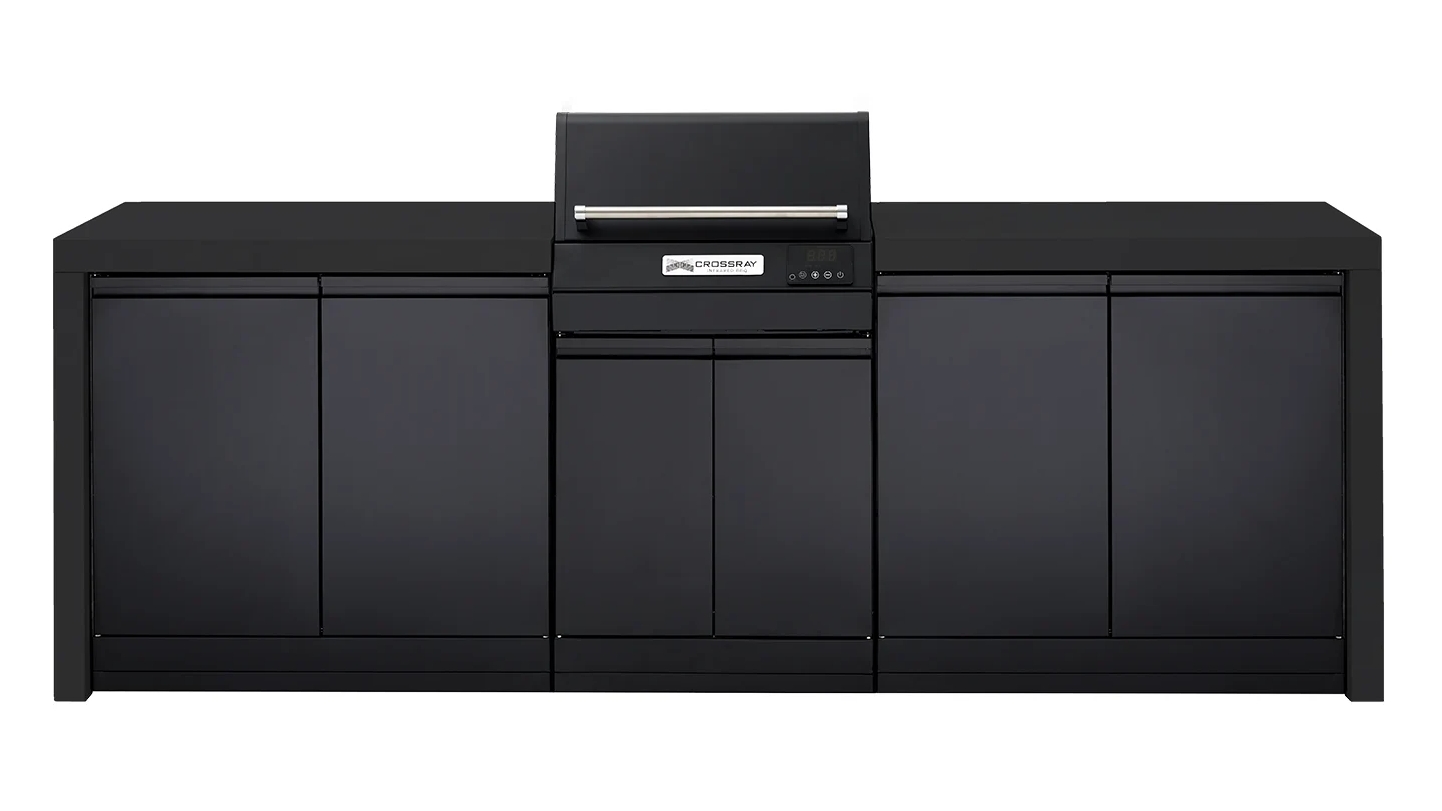 Crossray 'eXtreme' Black Electric Outdoor Kitchen - Package 7 | Harvey ...