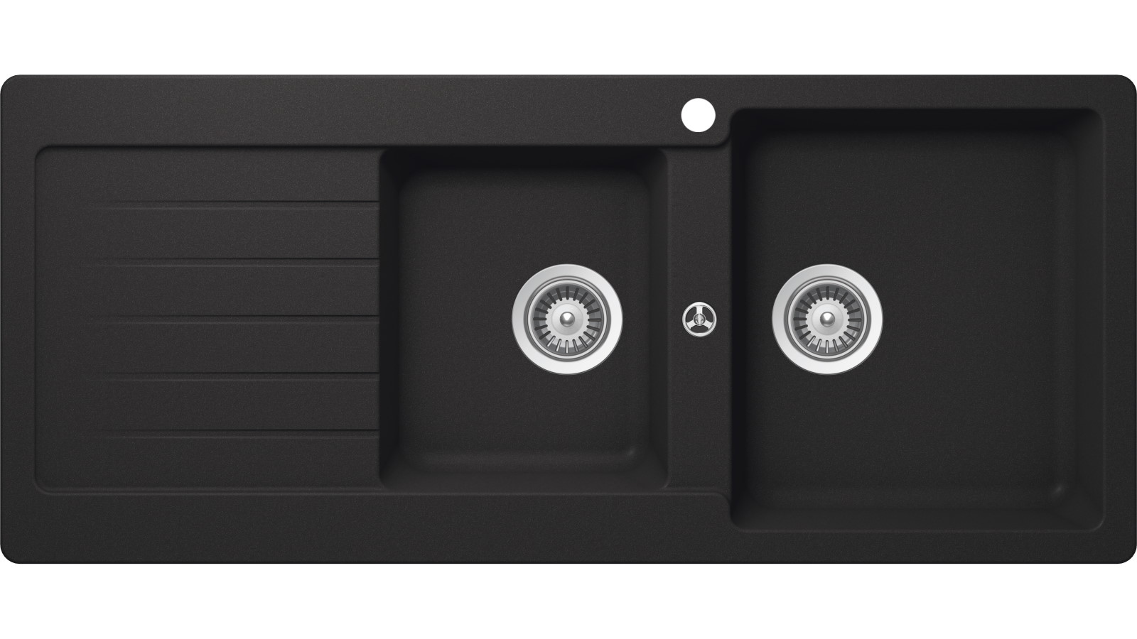 Schock Typos 1 & 3/4 Right Hand Bowl Sink with Drainer & 1 Tap Hole ...