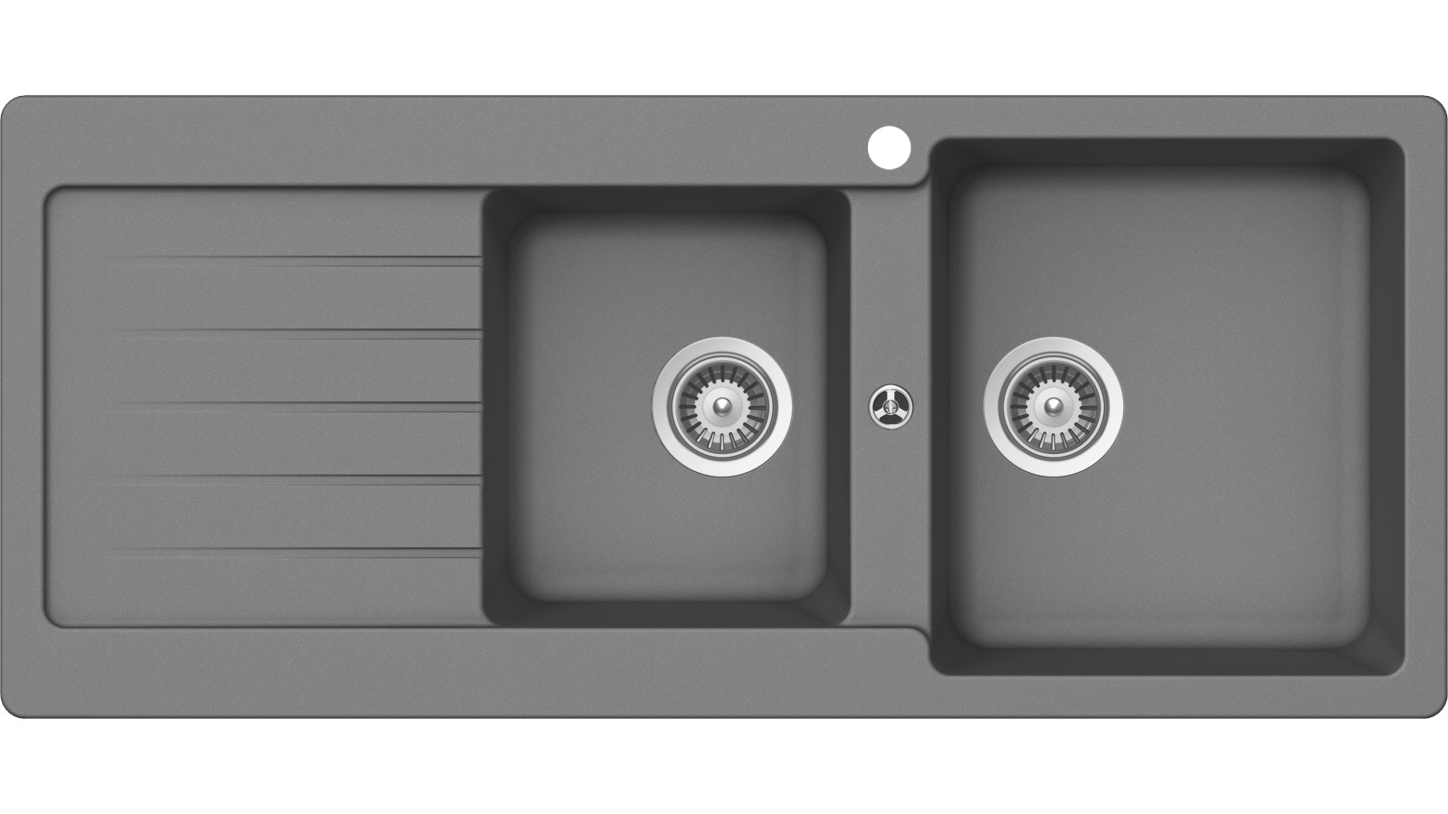 Schock Typos 1 & 3/4 Right Hand Bowl Sink with Drainer & 1 Tap Hole ...