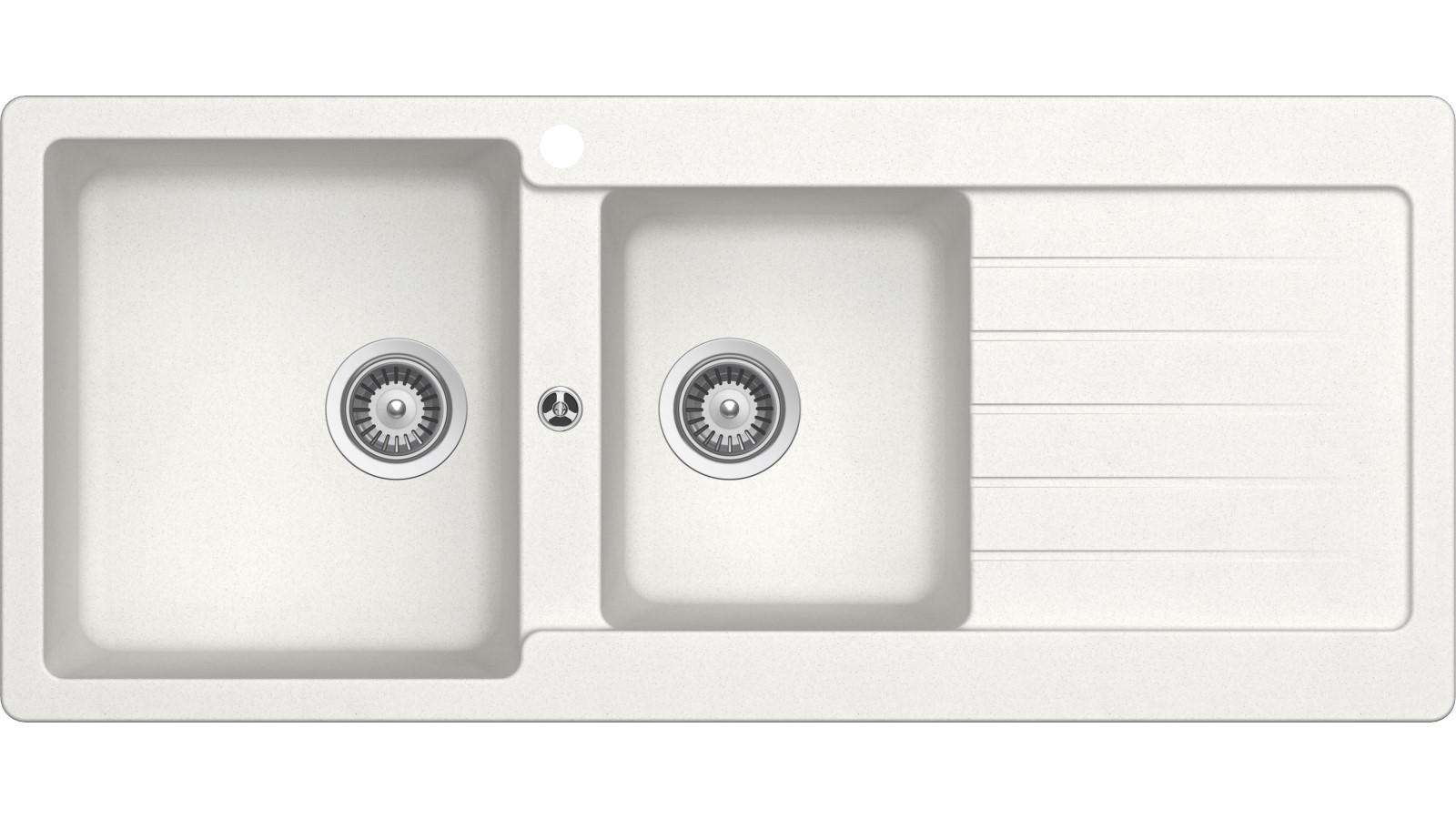 Schock Typos 1 & 3/4 Left Hand Bowl Sink with Drainer & 1 Tap Hole ...