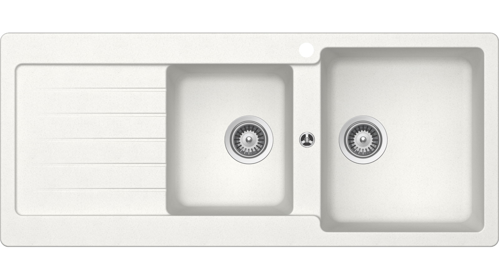 Schock Typos 1 & 3/4 Right Hand Bowl Sink with Drainer & 1 Tap Hole ...