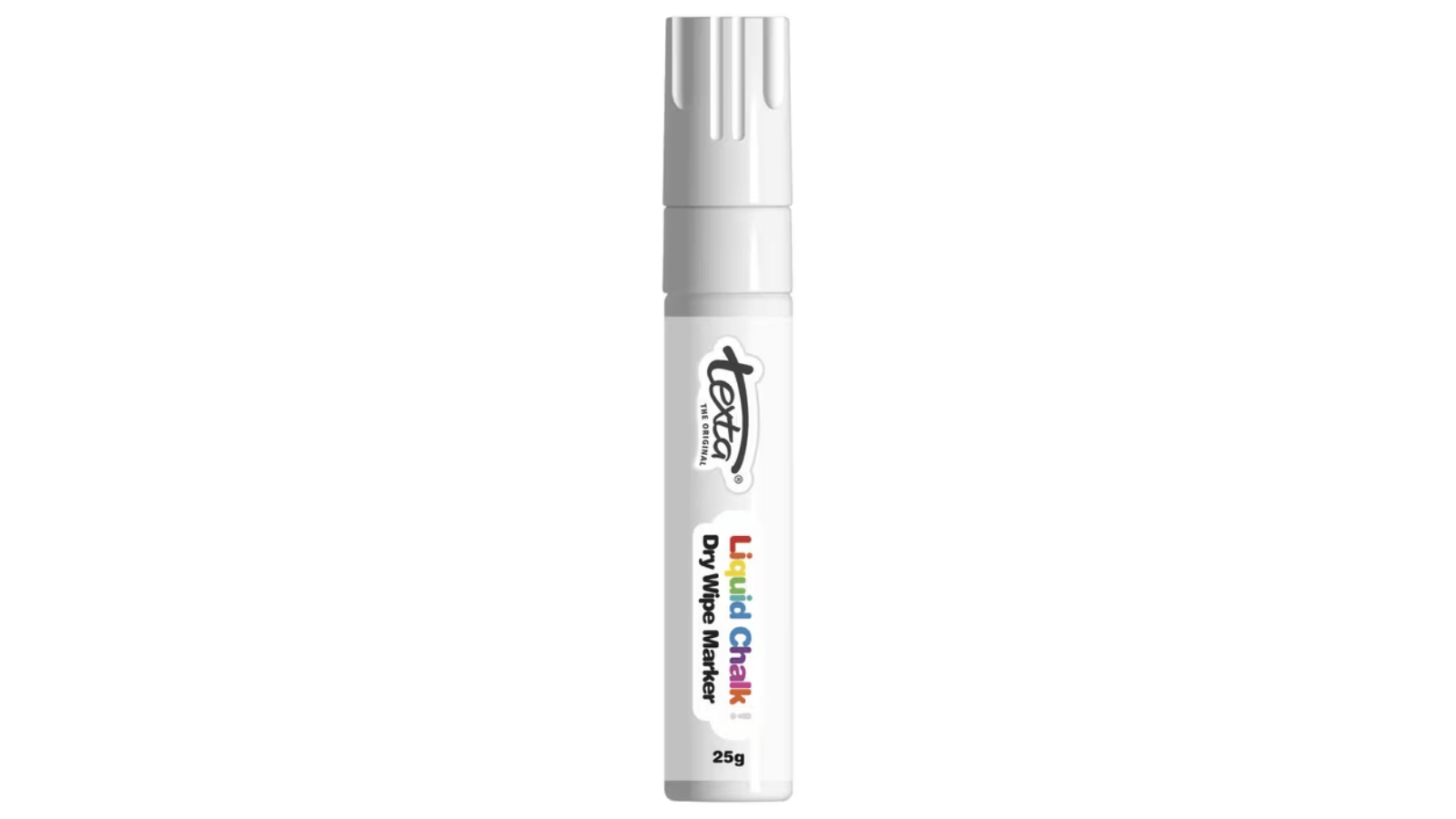 Texta Pack of 6 Jumbo 1.5cm Chisel Tip Liquid Chalk Marker - White ...