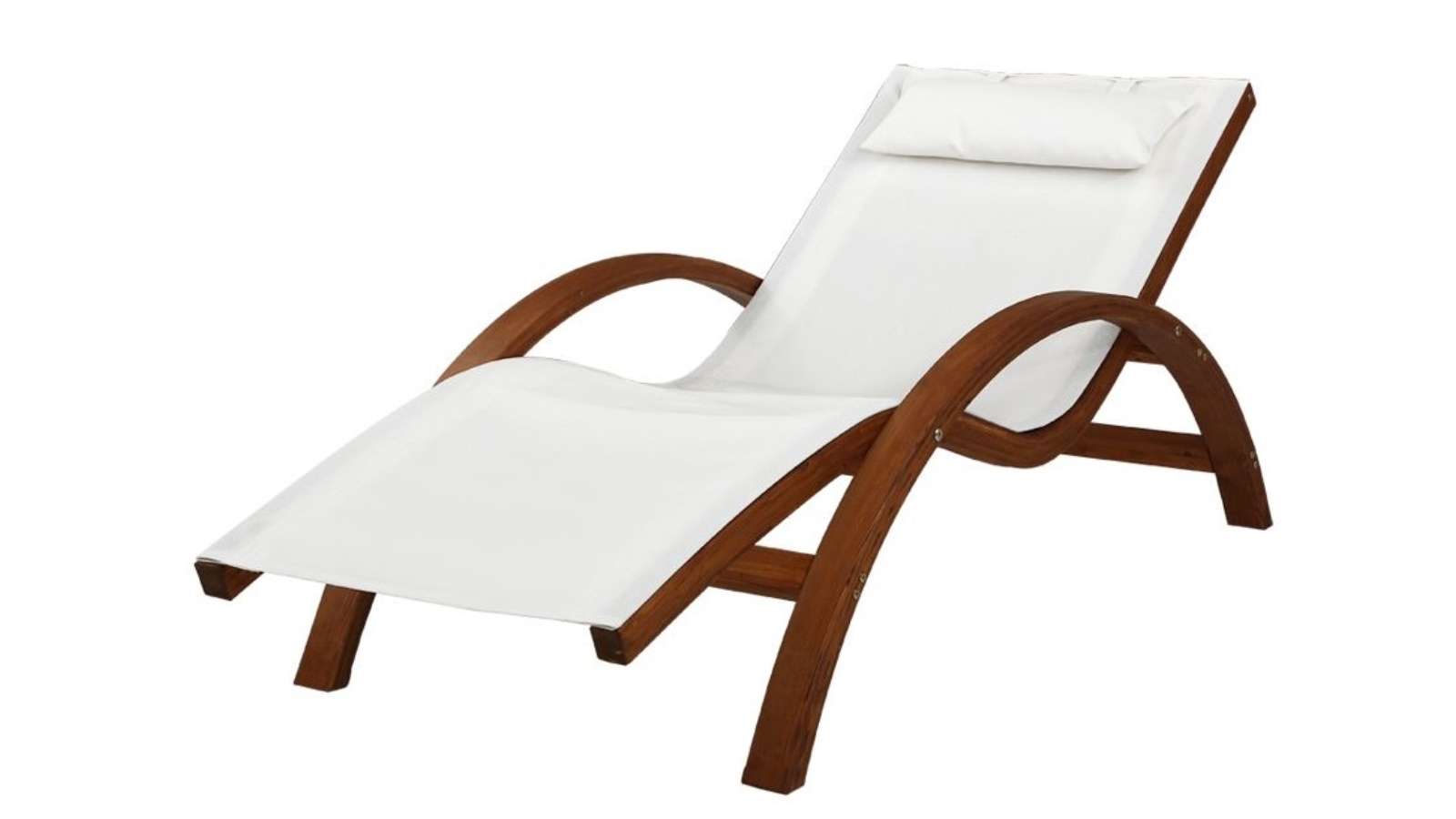 Gardeon Garden Wooden Sun Chair | Harvey Norman