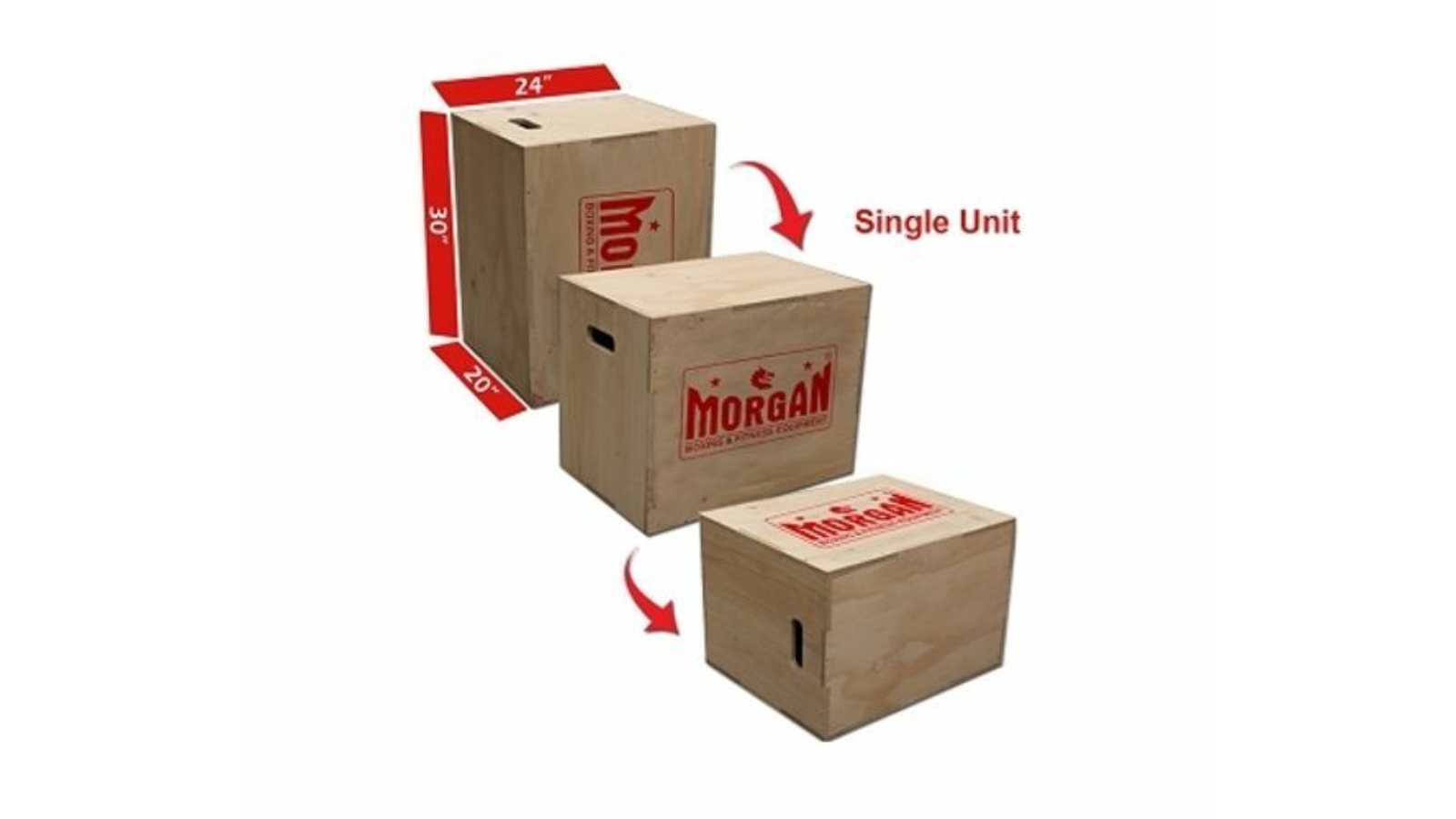 Morgan Sports Morgan 3-in-1 Cross Functional Fitness Wooden Box ...