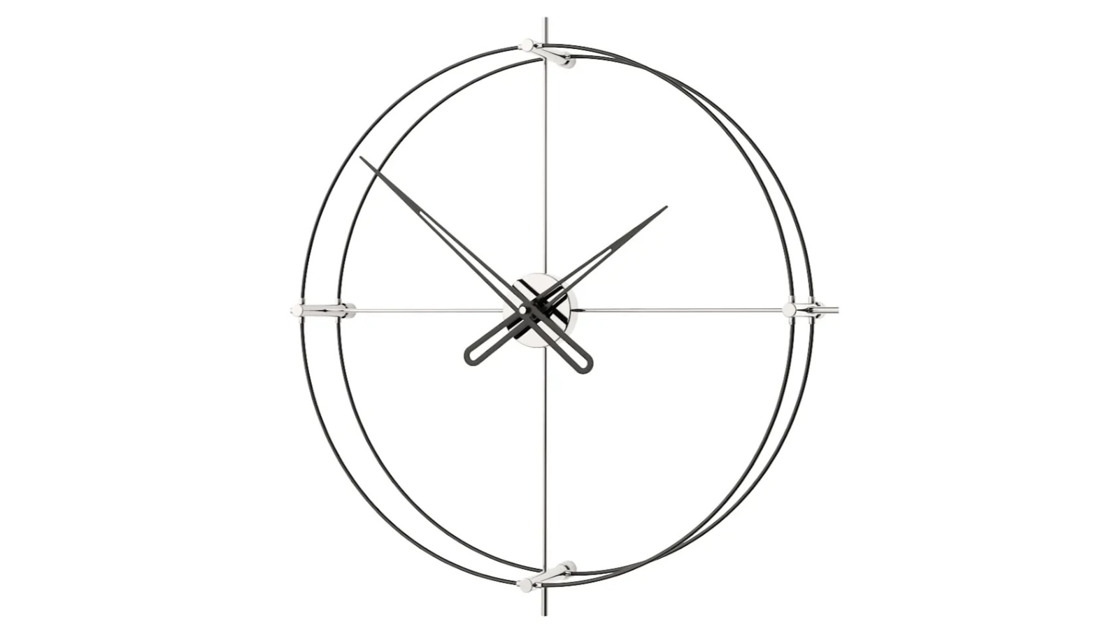 Mclocks 60 Timeless Wall Clock - Chrome | Harvey Norman