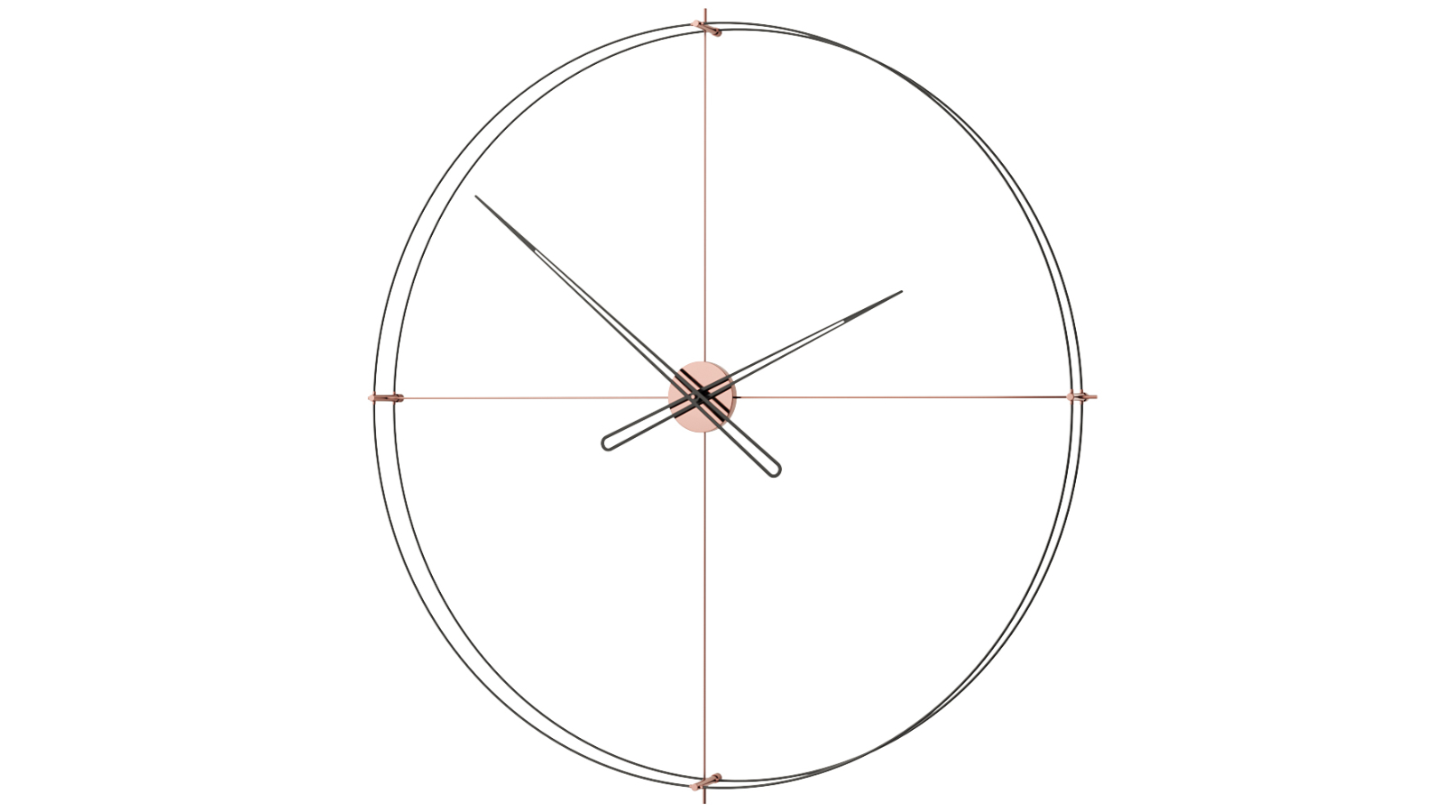 Mclocks Large 160A Timeless Wall Clock - Rose Gold | Harvey Norman