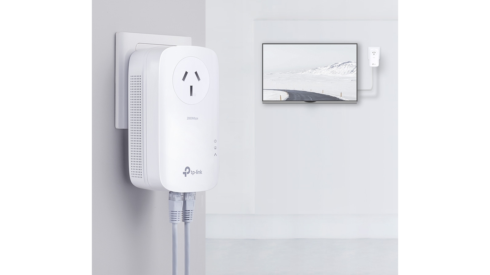 TP-Link AV2000 2-Port Gigabit Passthrough Powerline Starter Kit ...
