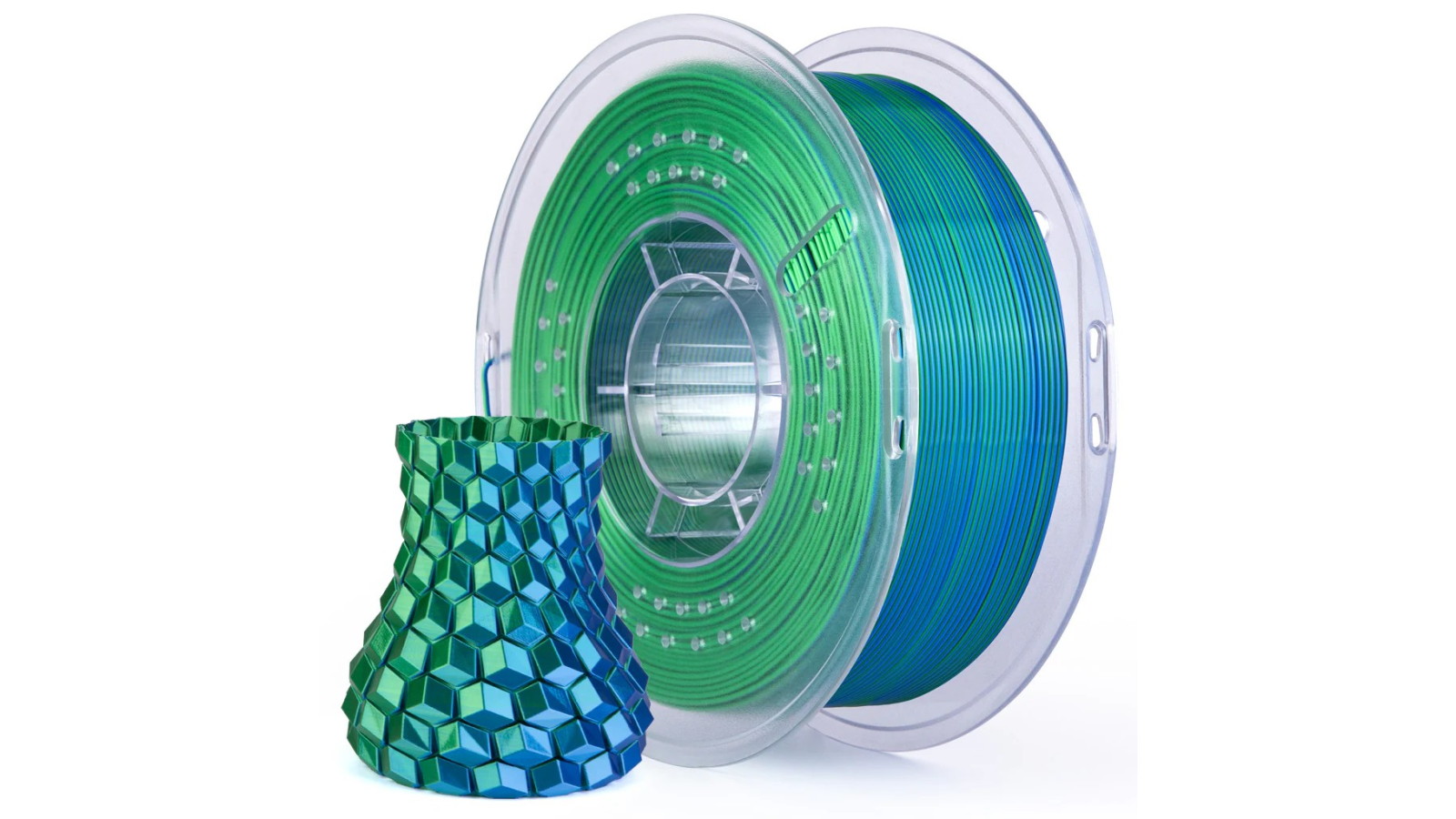 Elegoo PLA Silk Blue/Green 1.75mm 1kg 3D Printer Filament | Harvey Norman