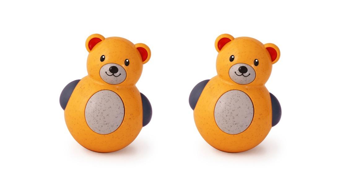Tolo Toys 2 Piece 11.5cm Bio Plastic Roly Poly Bear Toy - 6 month+ ...