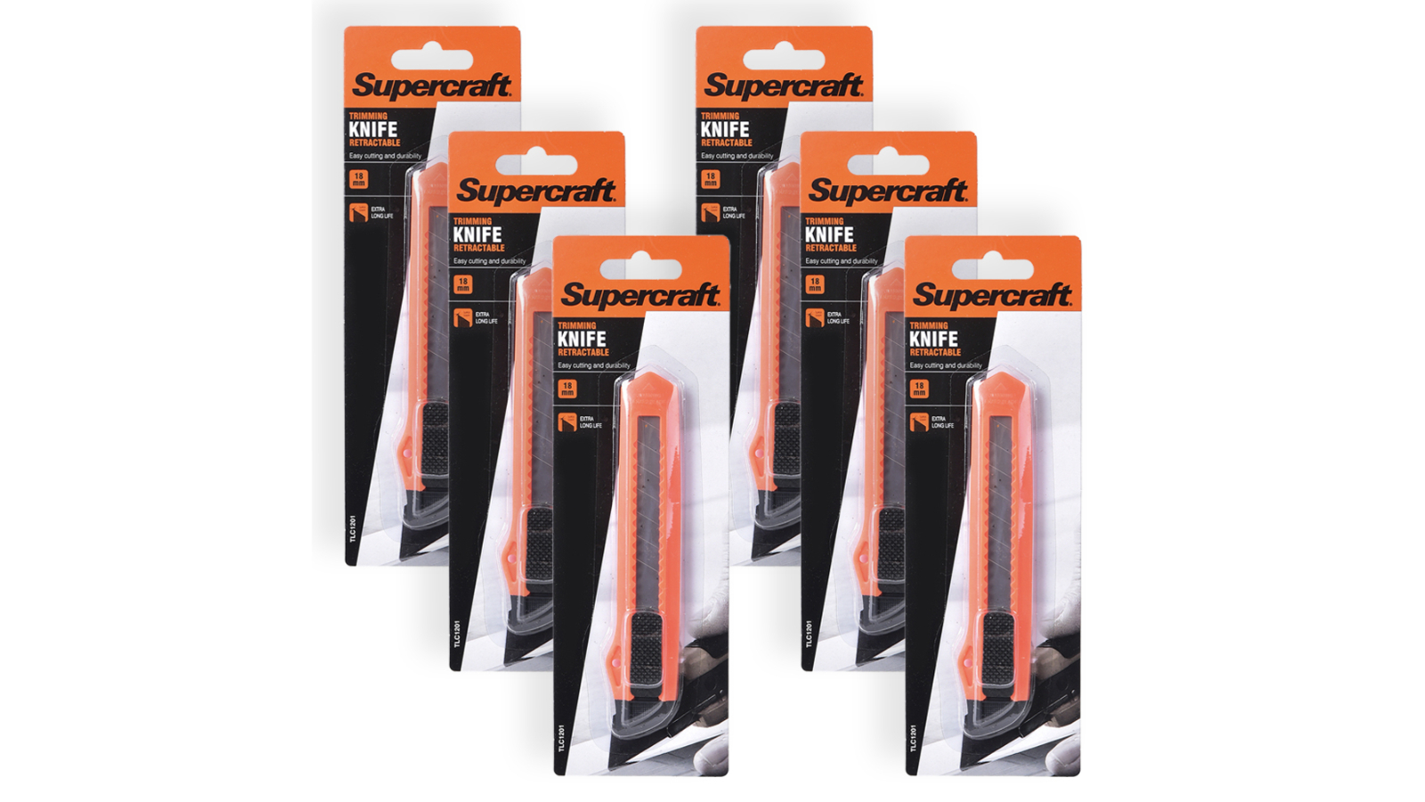 Supercraft 1.8cm Knife with Snap Blade - Pack of 6 | Harvey Norman