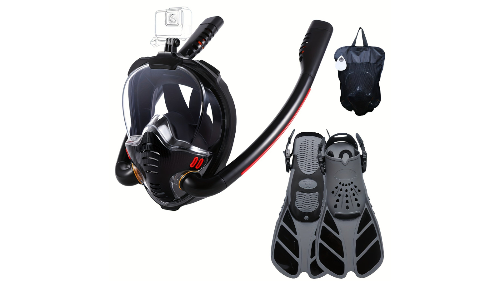 NNETM Full Face Snorkel Mask Set with Flipper | Harvey Norman