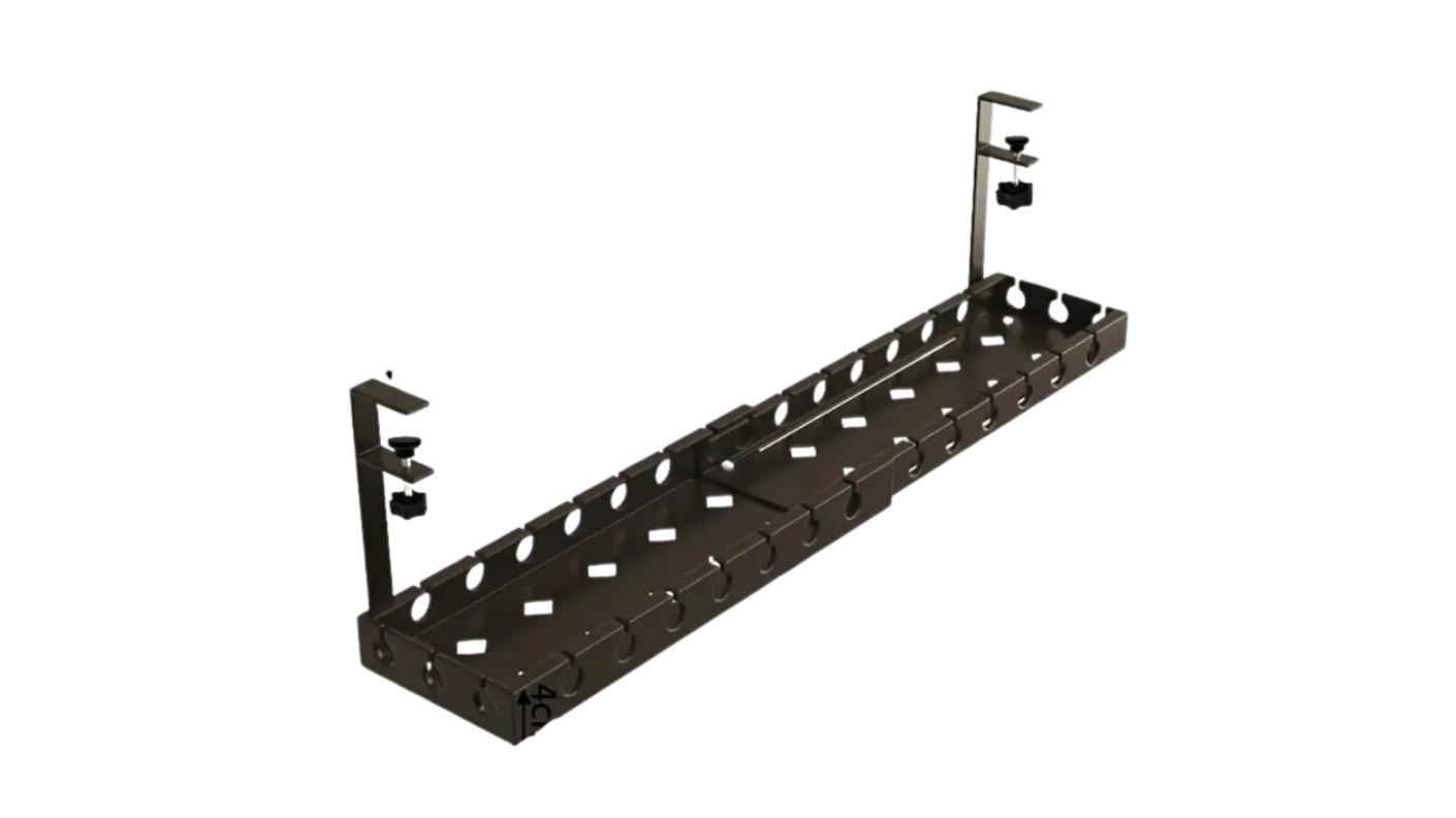 NNETM Adjustable Under-Table Cable Tray with Power Bracket | Harvey Norman
