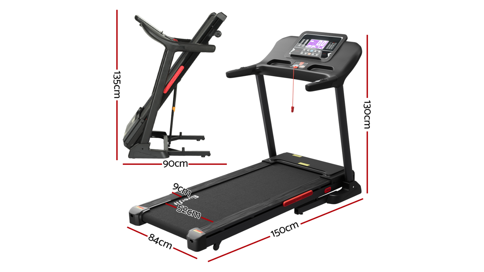 Everfit Electric Treadmill Home Gym Fitness Auto Incline Exercise ...