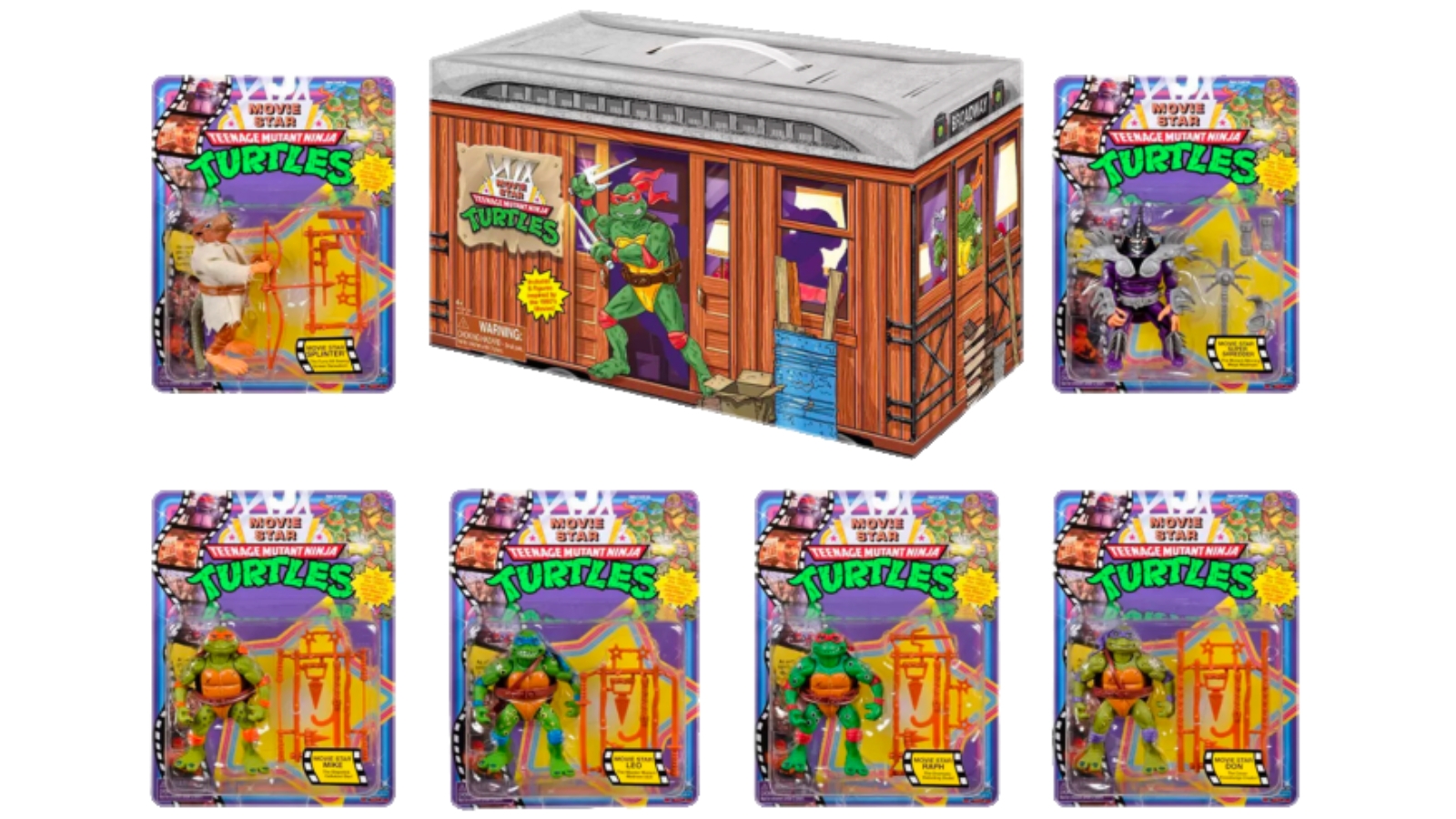Hasbro 6 Pack Set Teenage Mutant Ninja Turtles Movie Star Hs81330 ...