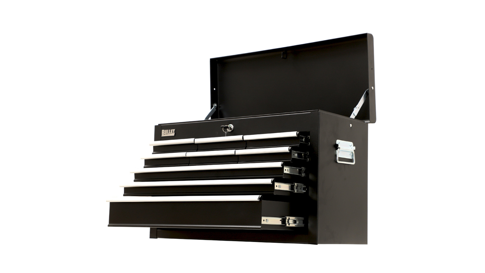 Bullet Pro 9 Drawer High Tensile Toolbox Set - Black | Harvey Norman