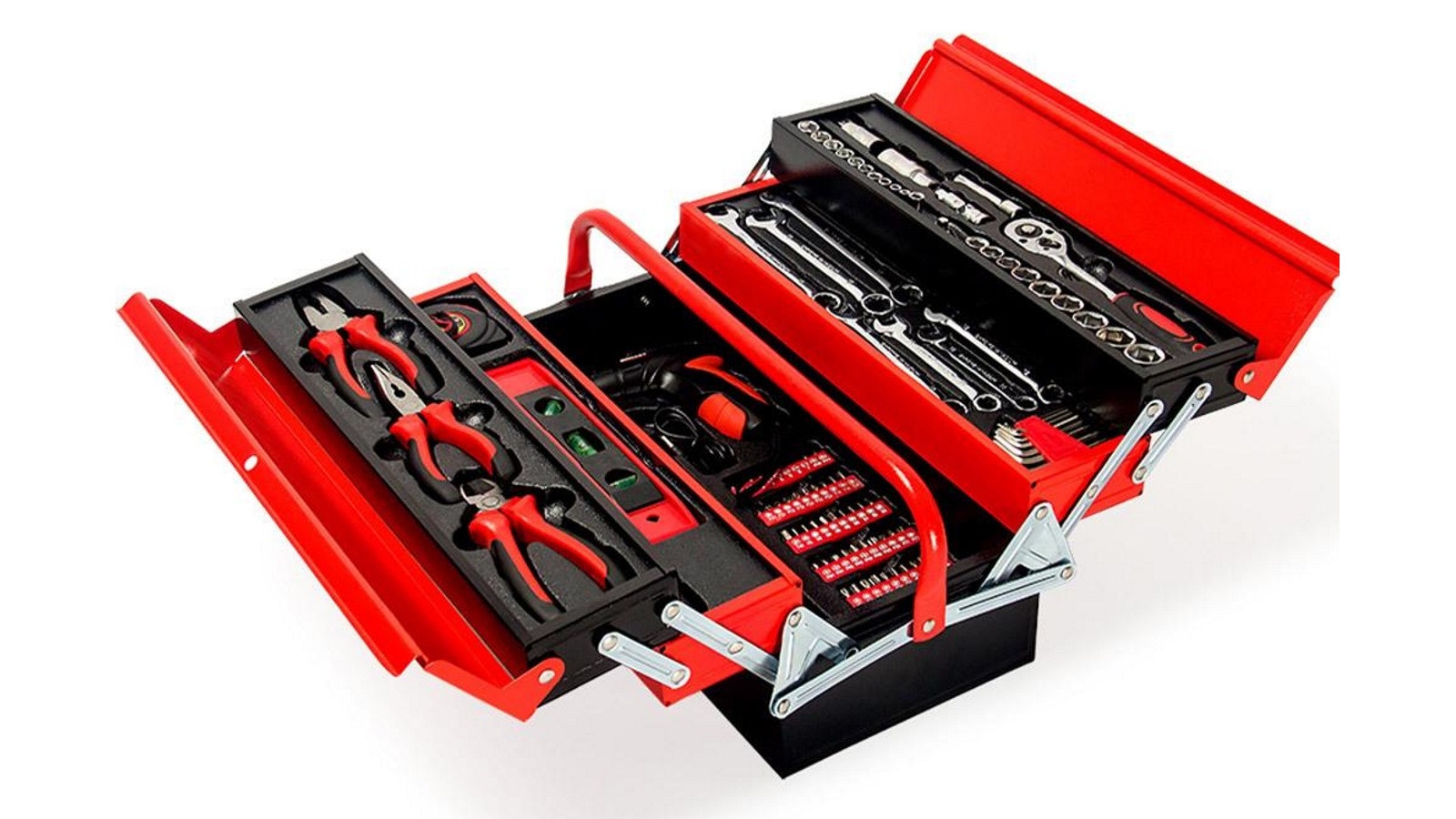 Bullet Pro 118 Piece Tool Kit Box Set Metal Spanner Household Organizer bullet-pro-118-piece-tool-kit-box-set-metal-spanner-household-organizer