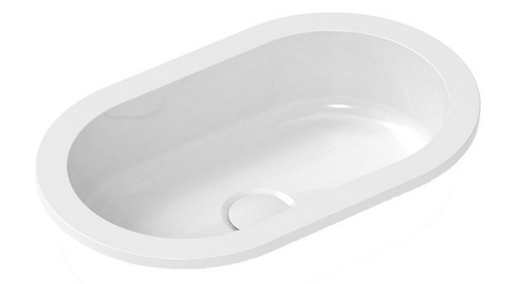 ADP Isla Semi Inset Basin - Gloss White | Harvey Norman