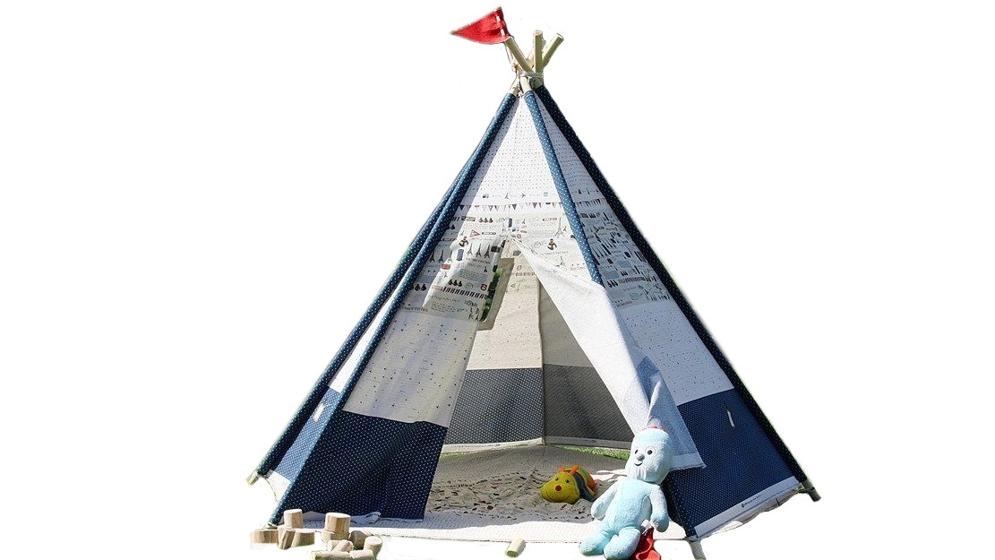 All 4 Kids James Cotton Canvas Kids Plane Pentagon Teepee Tent | Harvey ...