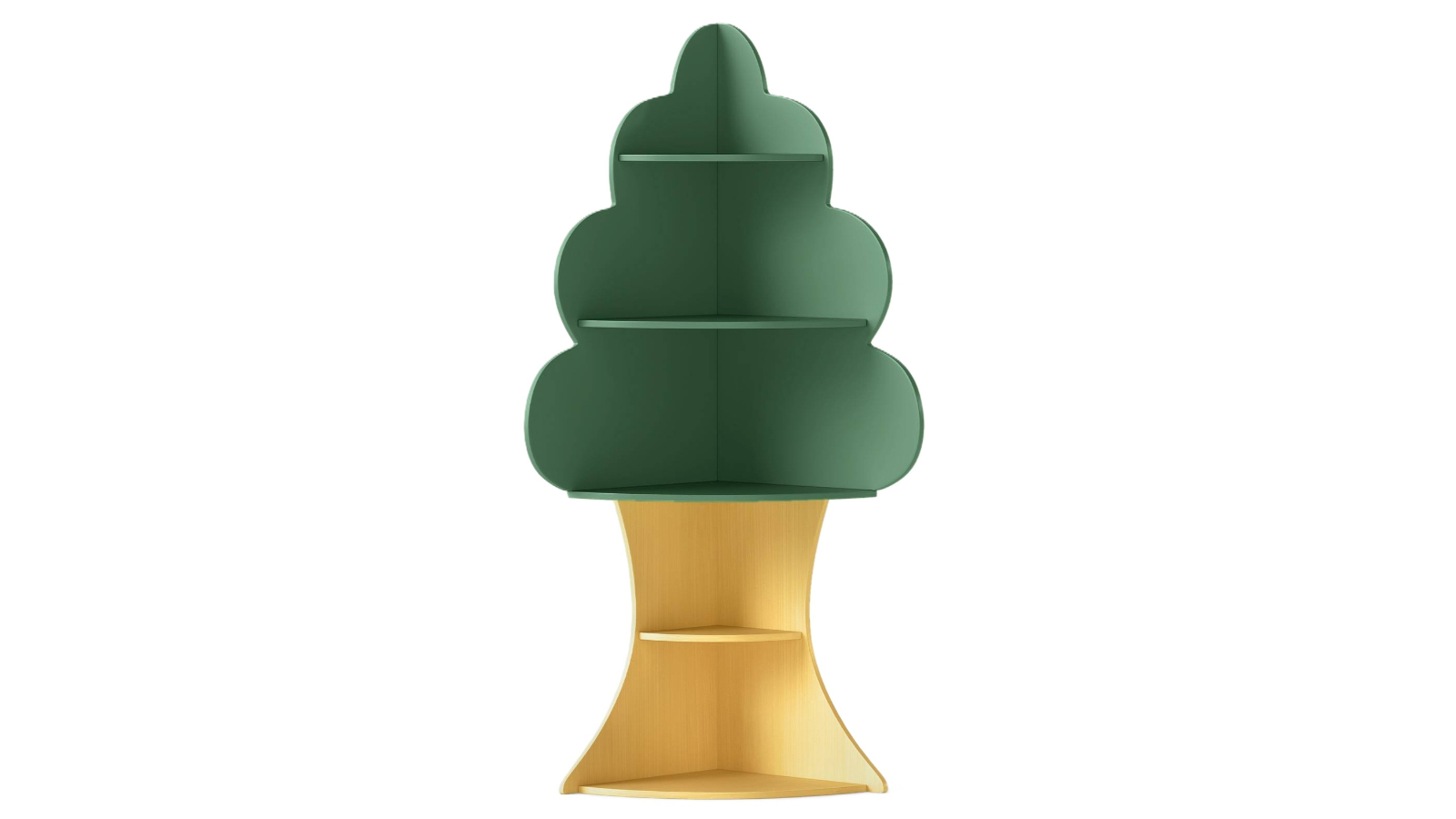 Costway 5-Tier Tree-Shaped Bookshelf Magazine Rack Display - Green ...