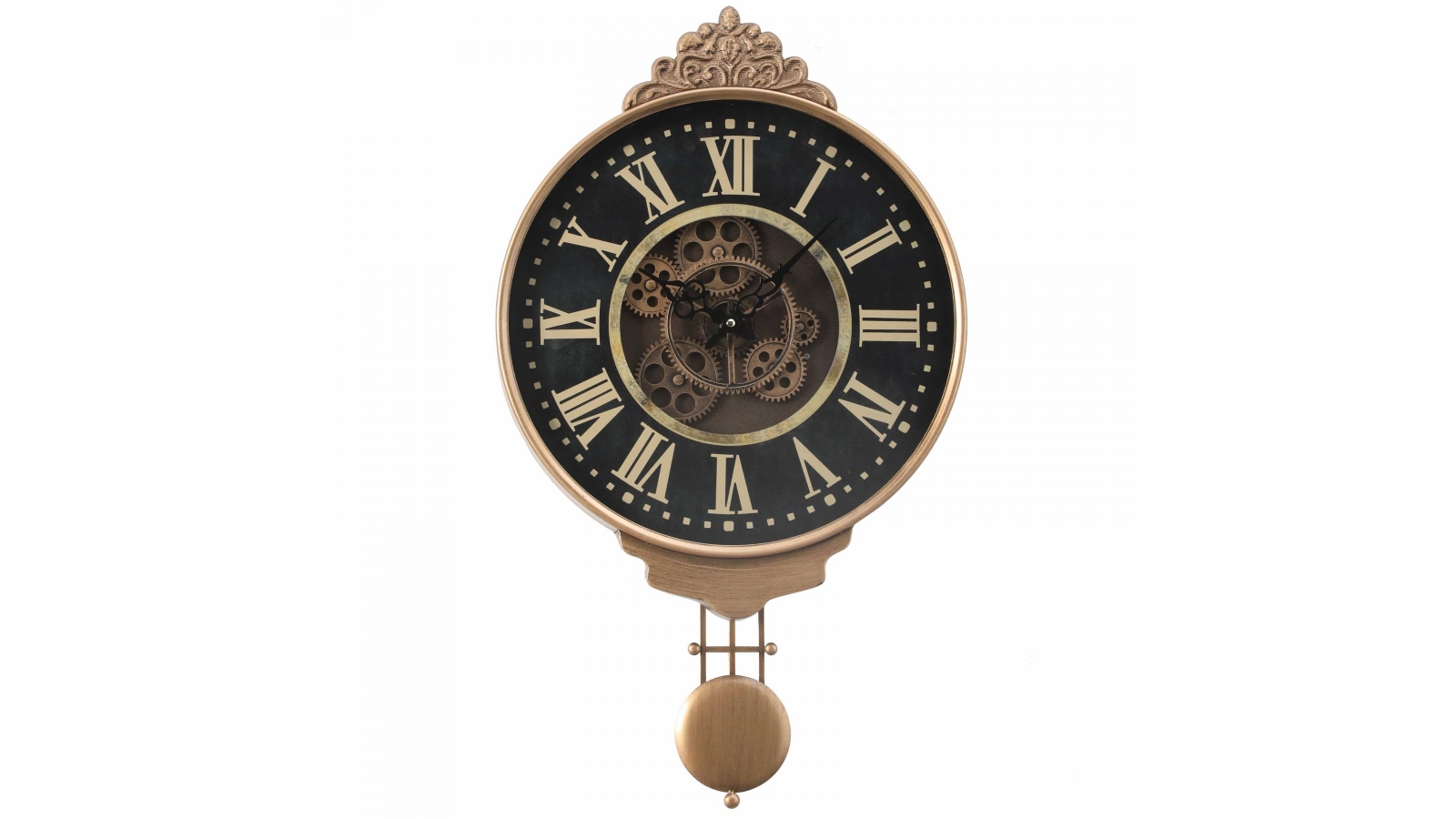 Italian Luxury Group Wild West D40cm Pendulum Metal Wall Clock - Gold ...