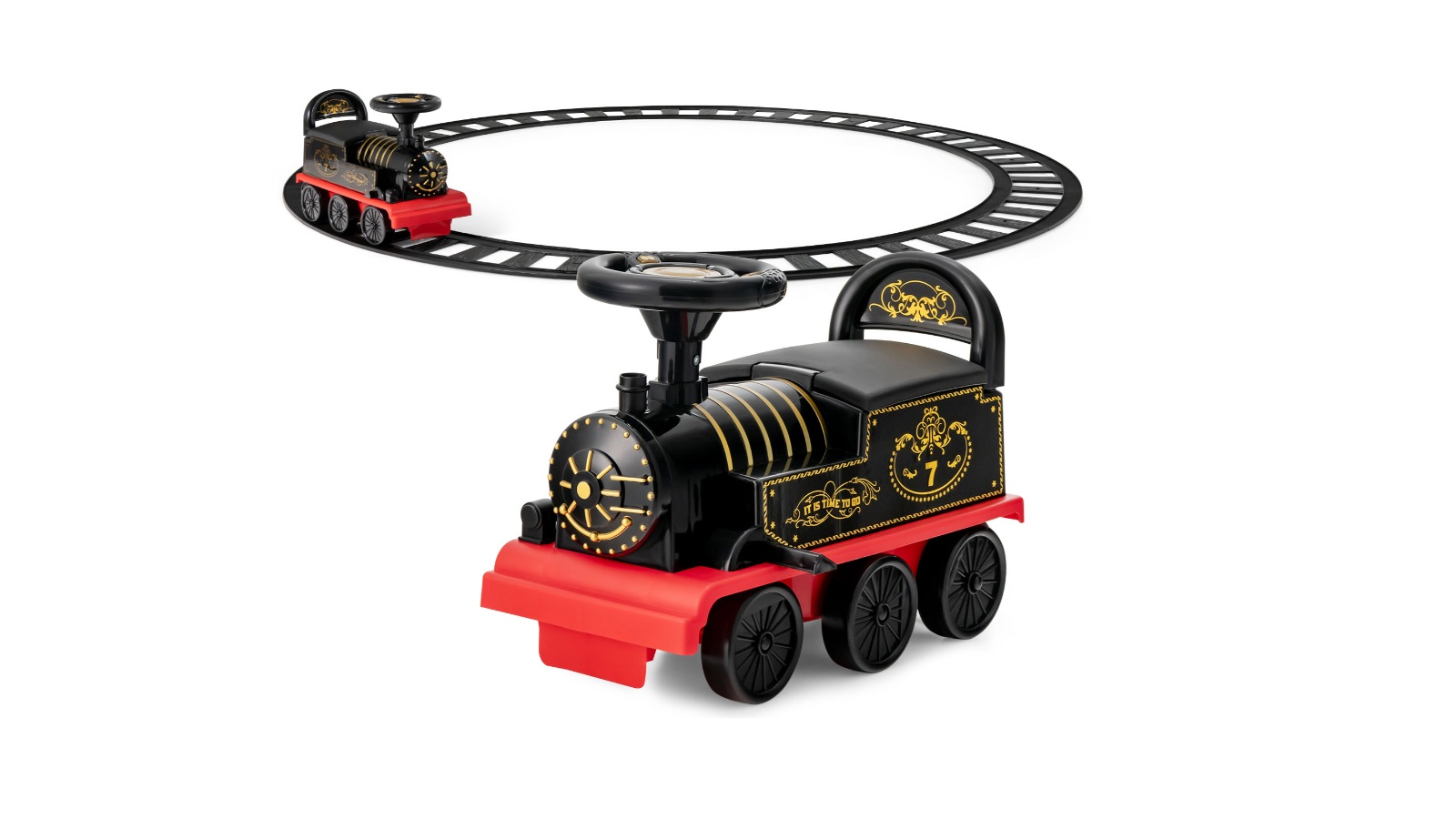 Costway Electric Motorized Train Ride-On Car Toy - Black | Harvey Norman