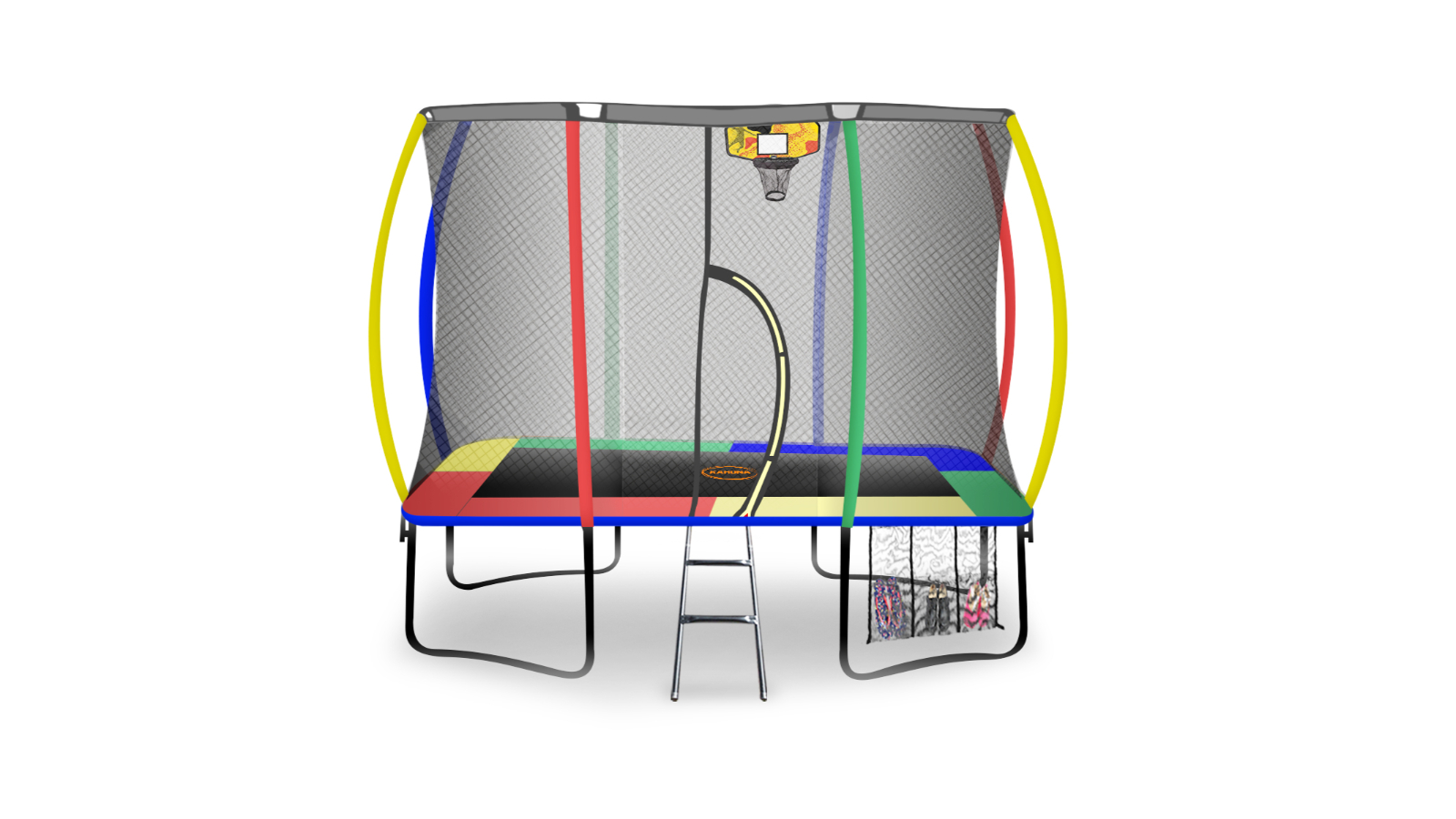Kahuna LED Rainbow Trampoline - 6ft x 9ft | Harvey Norman