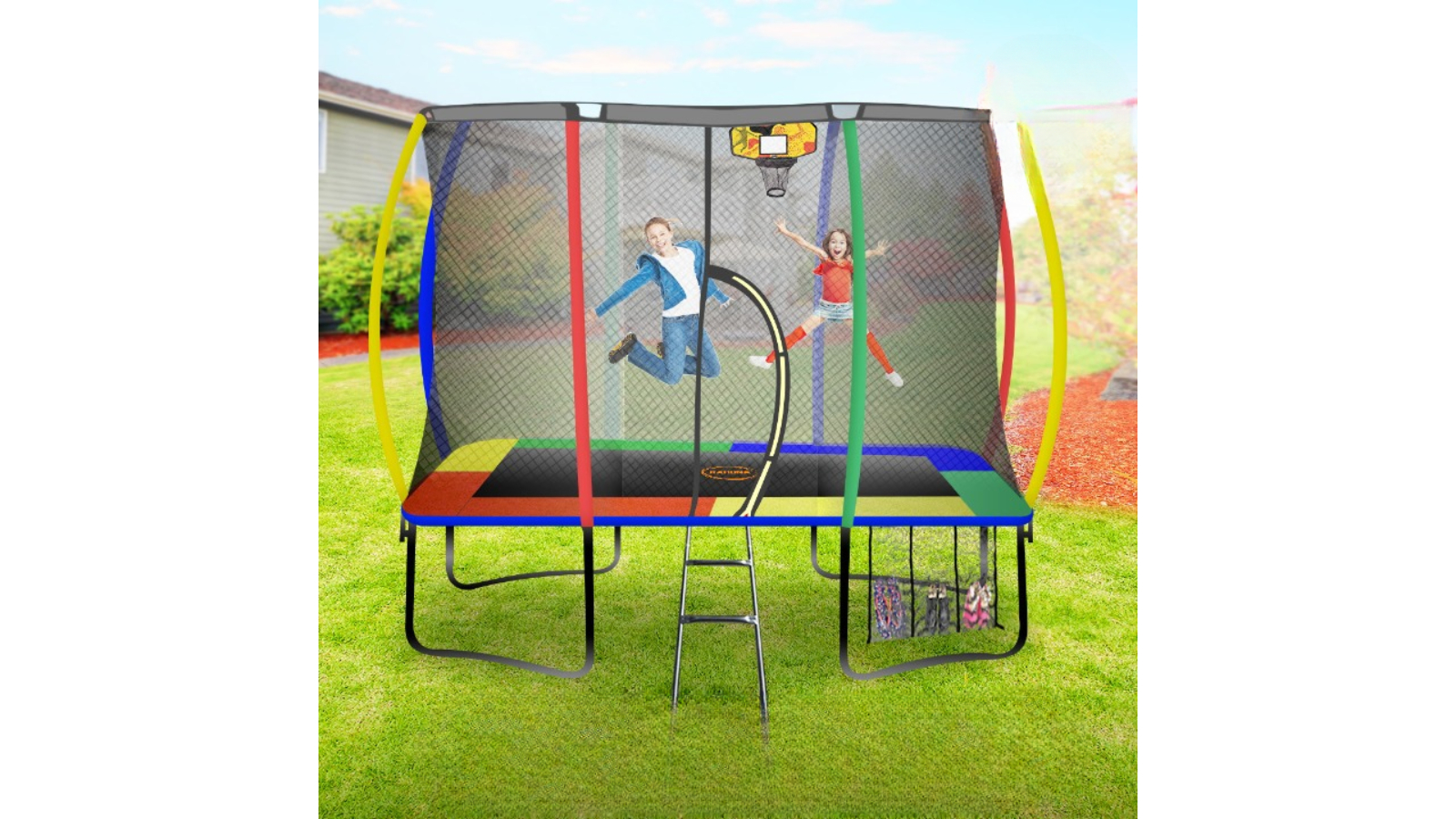 Kahuna LED Rainbow Trampoline - 6ft x 9ft | Harvey Norman