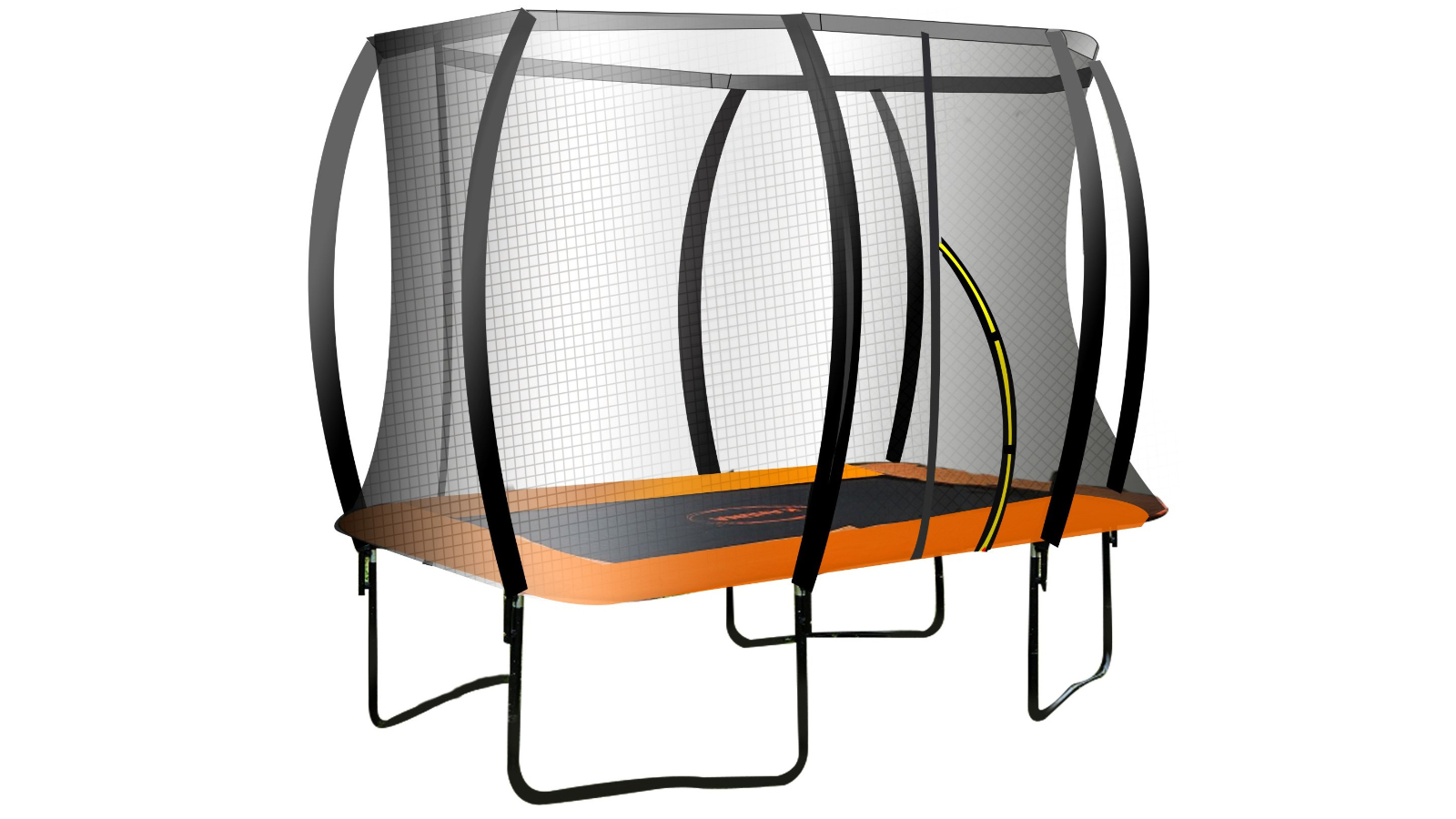 Kahuna 6ft x 9ft Rectangular Outdoor Trampoline - Orange | Harvey Norman