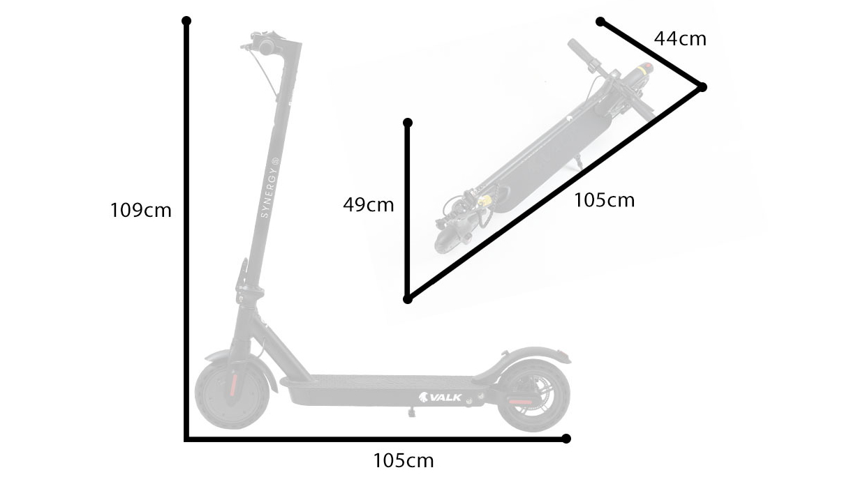 Valk Synergy 5 MkII 400W Electric Scooter - Black | Harvey Norman